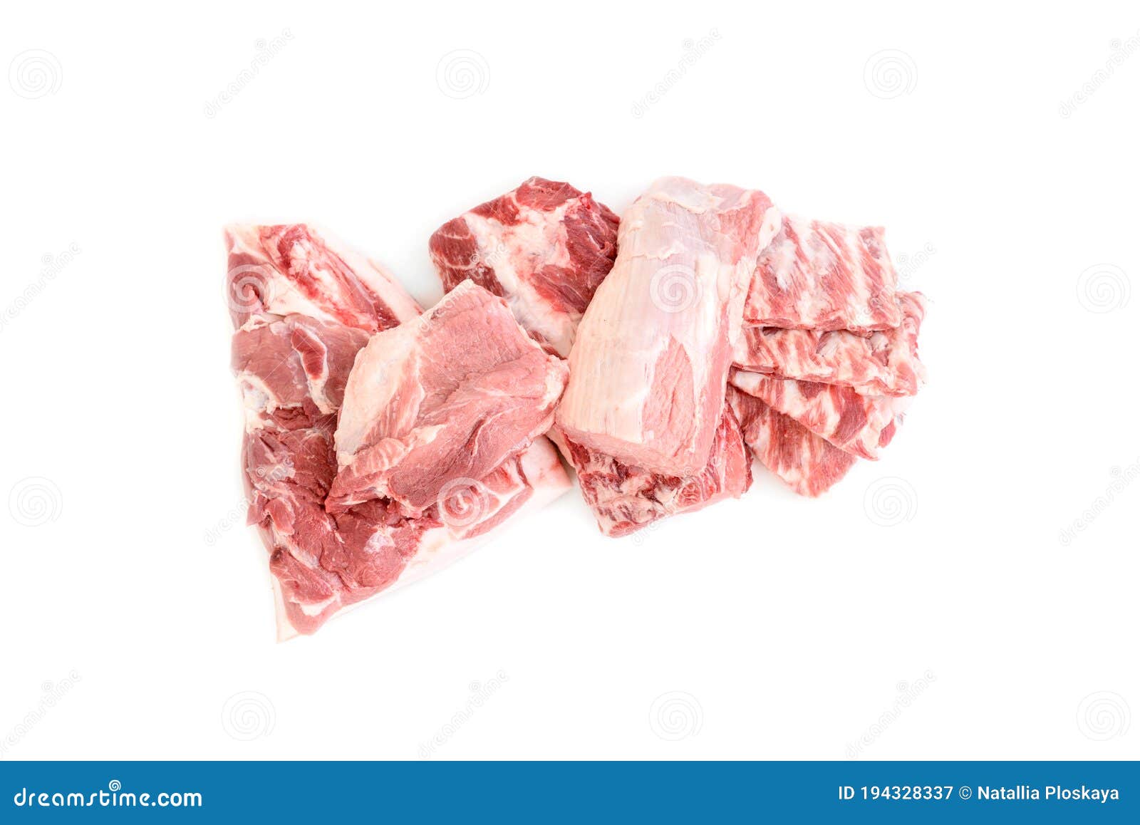 Raw Pork Feet Isolated on White Background. Stock Image - Image of ...