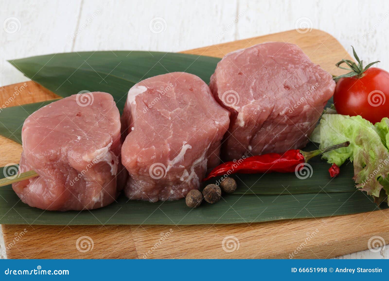 Raw pork fillet mignon stock photo. Image of blue, diet - 66651998