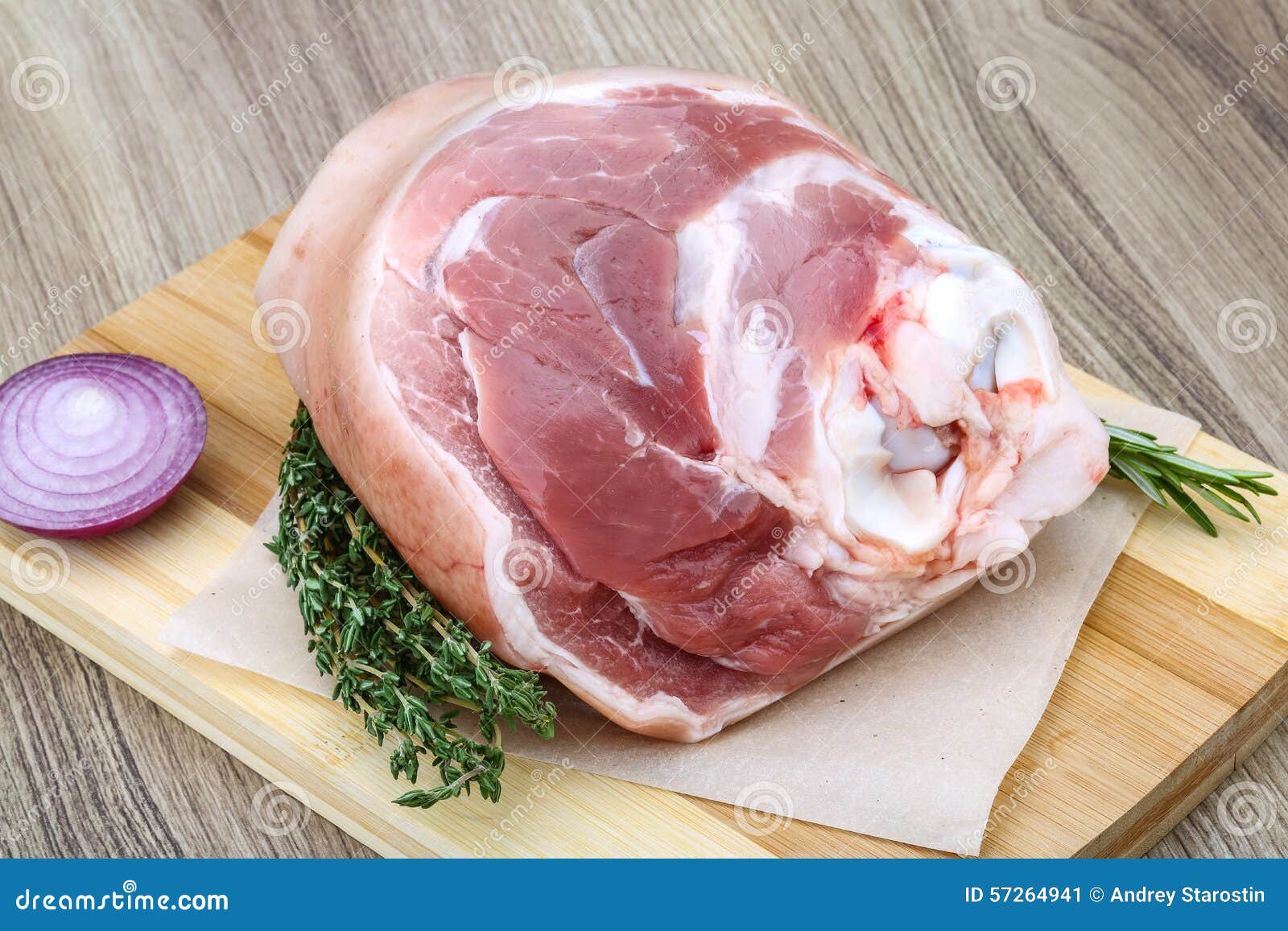 Raw pork knuckle stock image. Image of roast, sauerkraut - 57264941