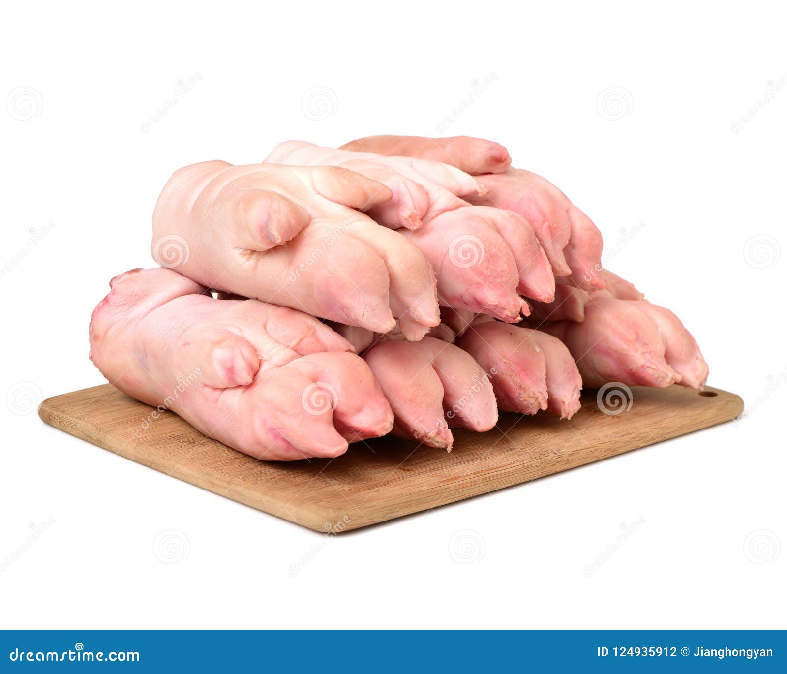 Raw pork leg stock photo. Image of cooked, pork, ingredient - 124935912