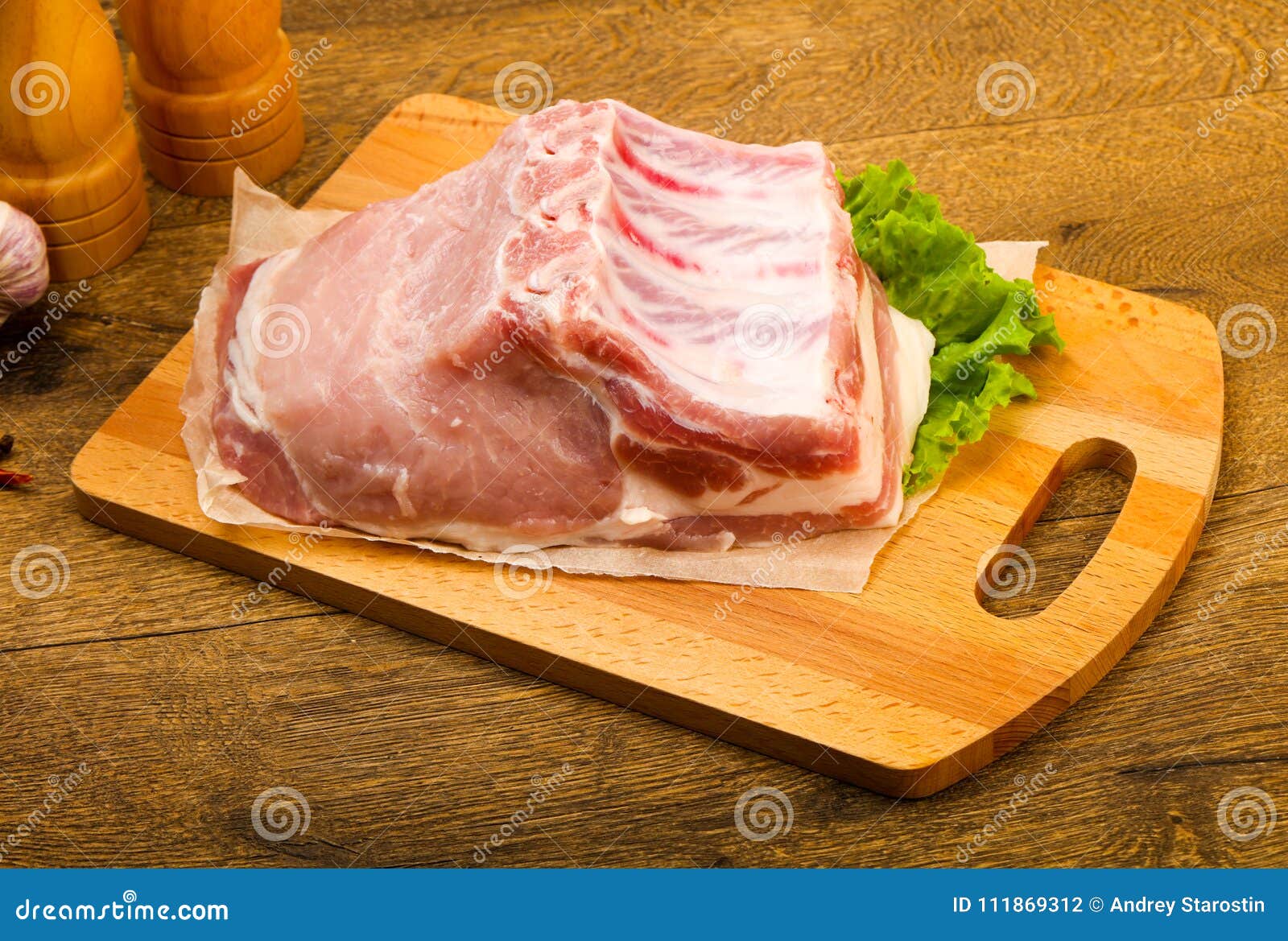 Raw pork meat stock photo. Image of pork, dinner, muscle - 111869312
