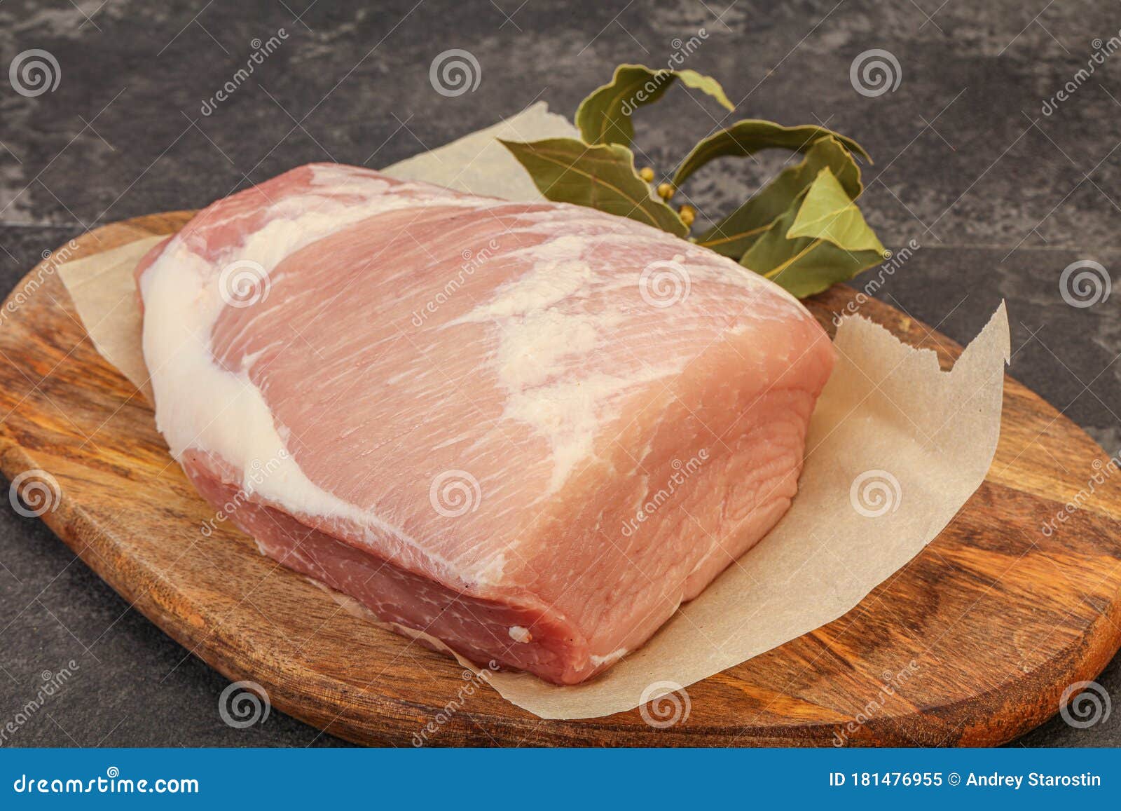 Raw pork meat for cooking stock image. Image of butcher - 181476955