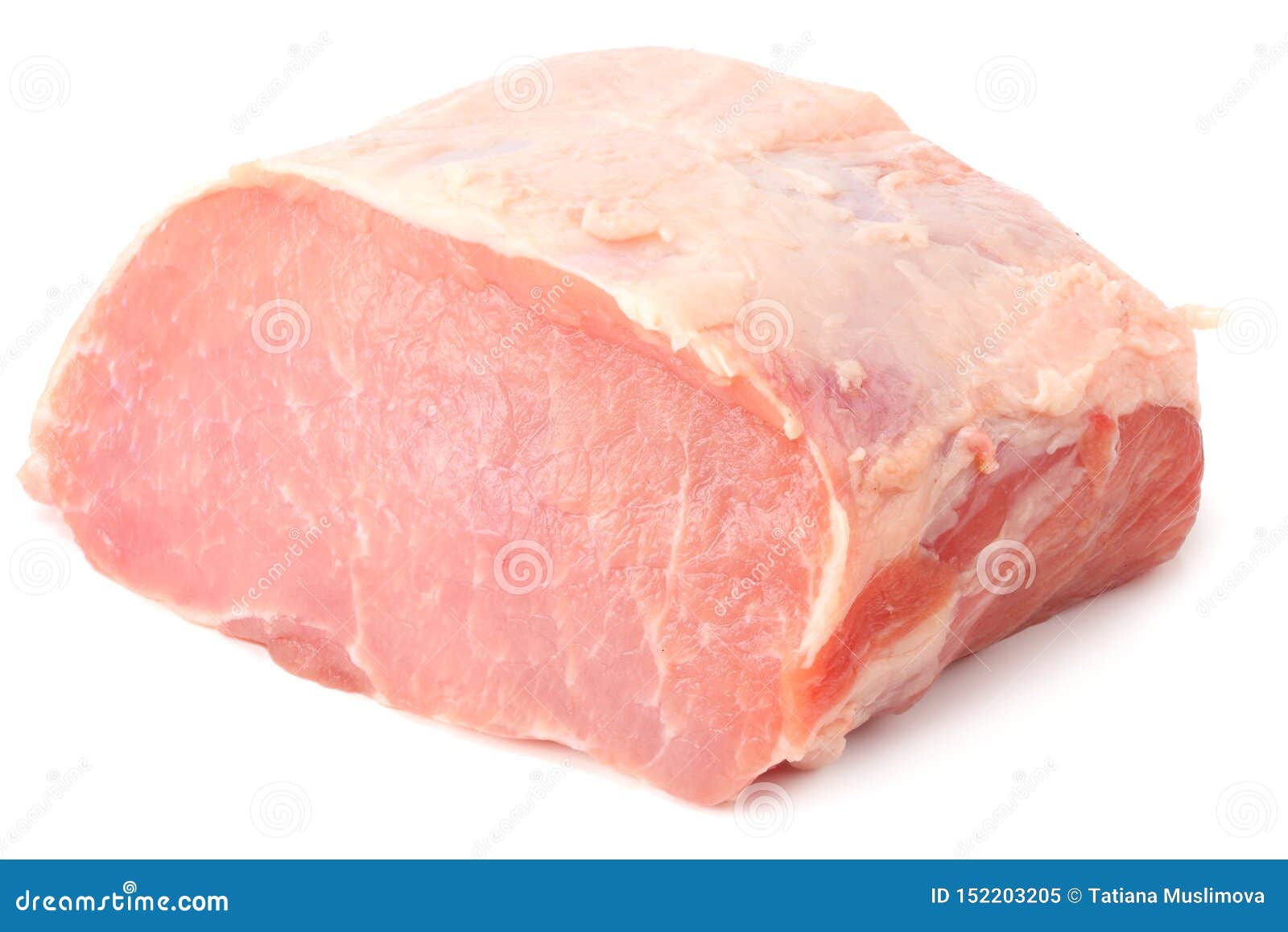 Raw Pork Meat Isolated on White Background Stock Image - Image of ...