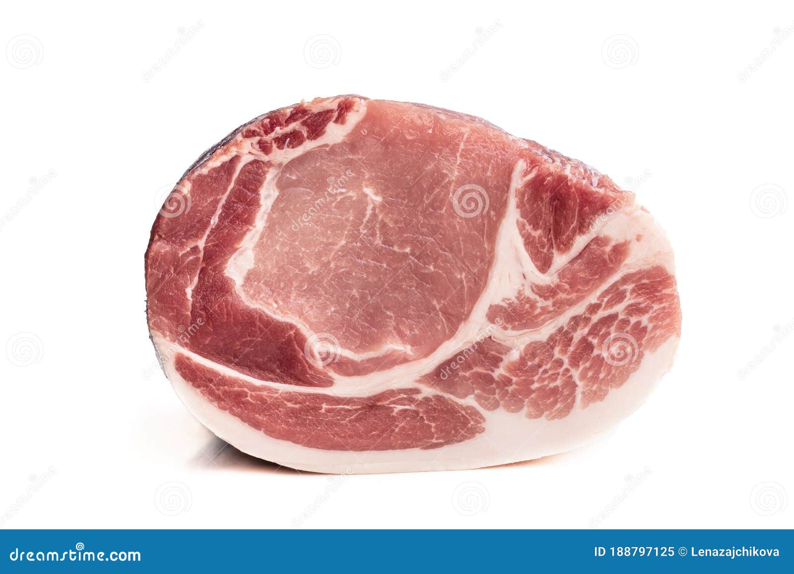 Raw Pork Meat Isolated on White Background Stock Image - Image of white ...