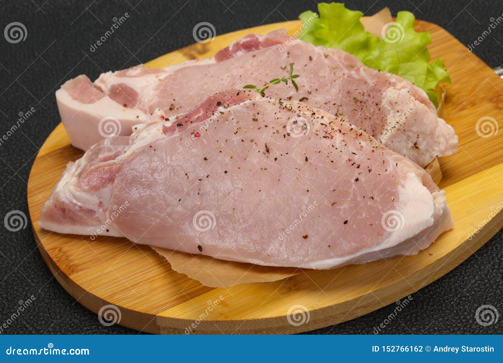 Raw Pork Meat Steak for Grill Stock Photo - Image of grill, butcher ...