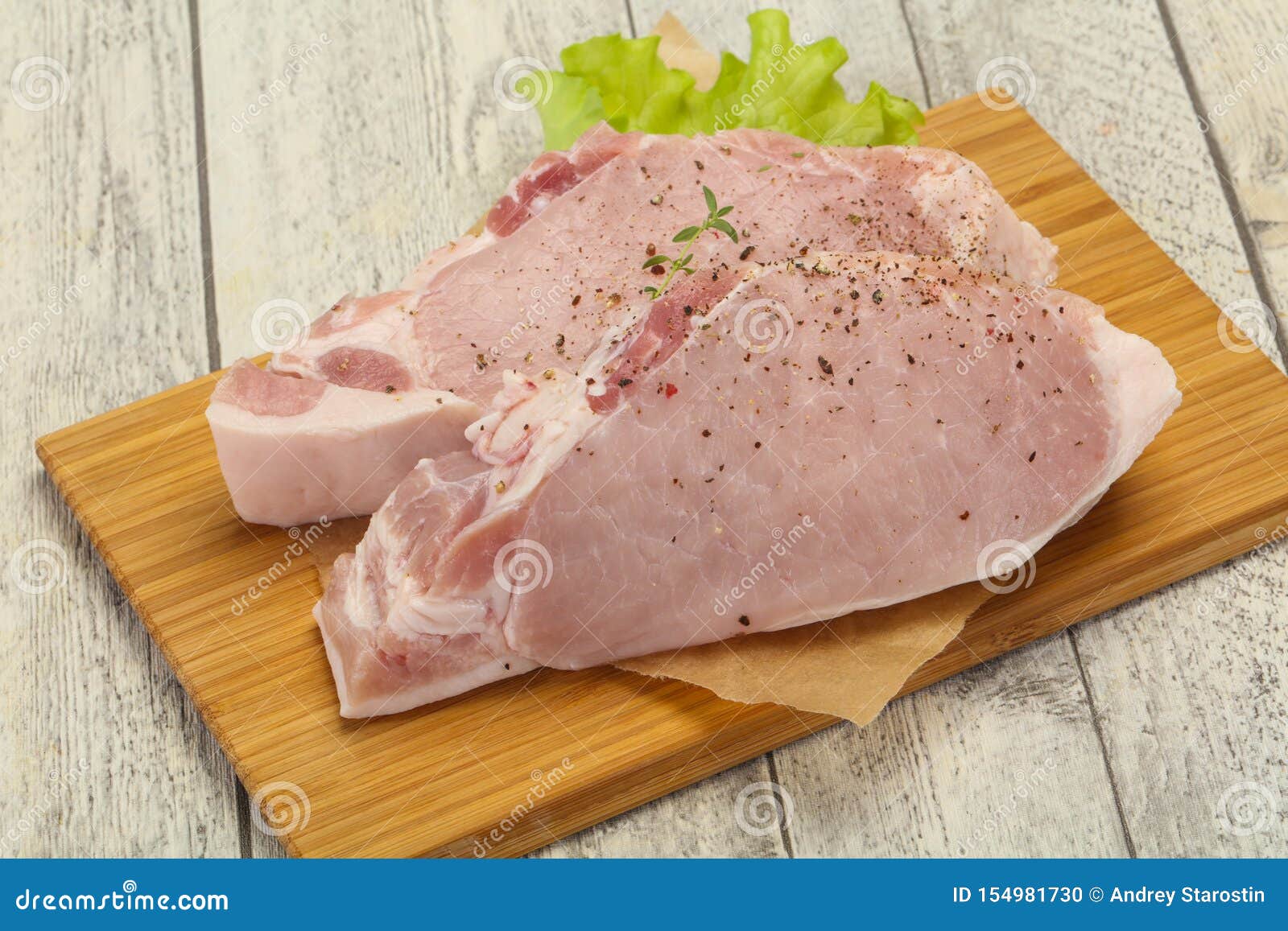 Raw Pork Meat Steak for Grill Stock Photo - Image of uncooked, meal ...