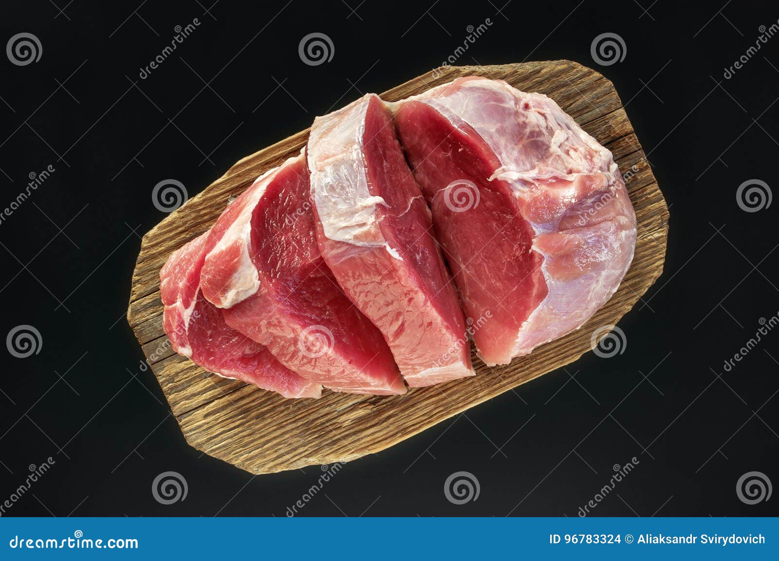 Raw pork meat. Top view stock photo. Image of ingredient - 96783324