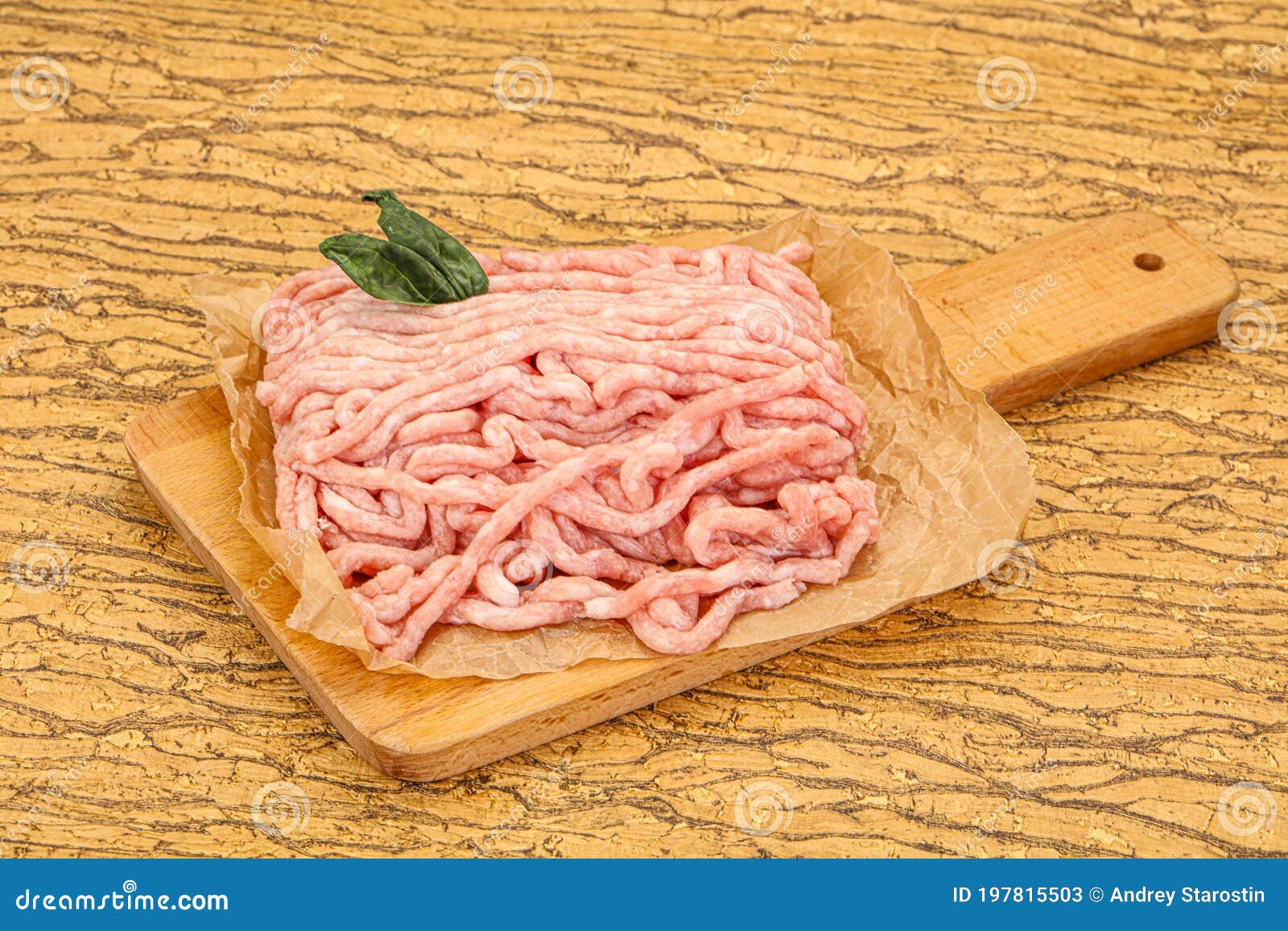 Raw Pork Minced Meat for Cooking Stock Image - Image of spinach ...