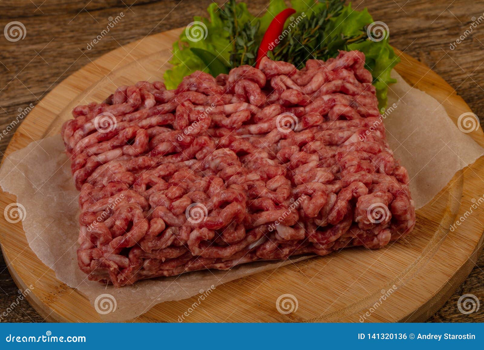 Raw pork minced meat stock photo. Image of food, ground - 141320136