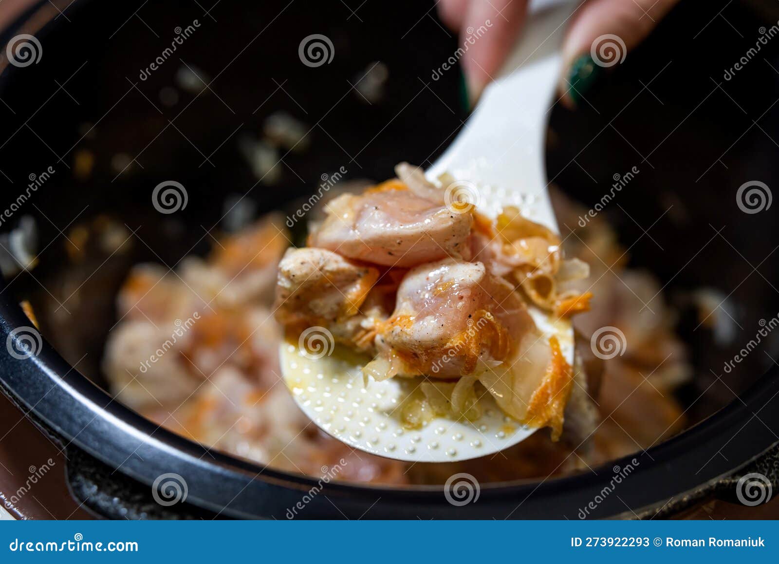 Raw Pork Pieces Marinated in Bowl Stock Image - Image of delicious ...