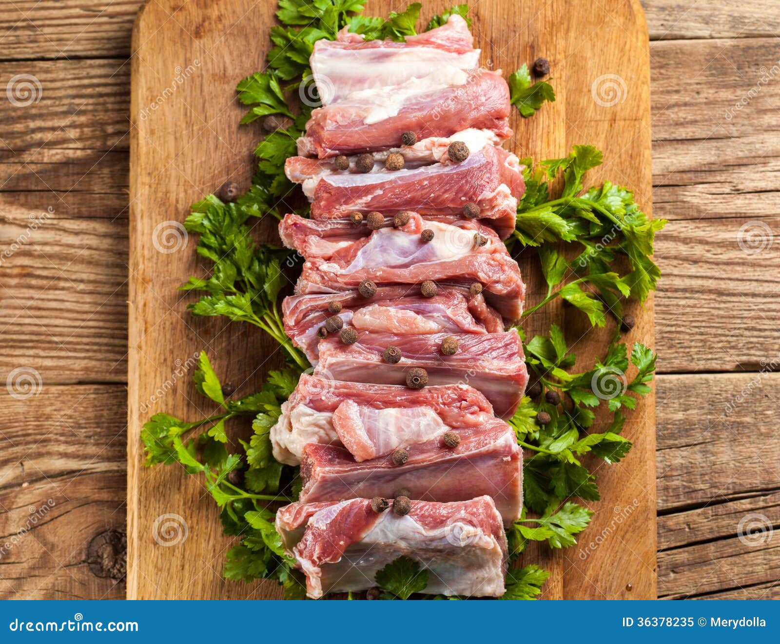 Raw pork ribs stock image. Image of bovine, lard, cholesterol - 36378235