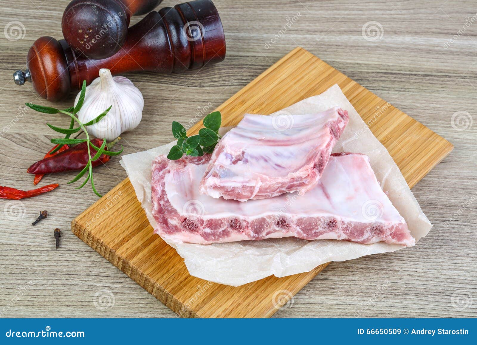 Raw pork ribs stock image. Image of bone, butcher, beef - 66650509