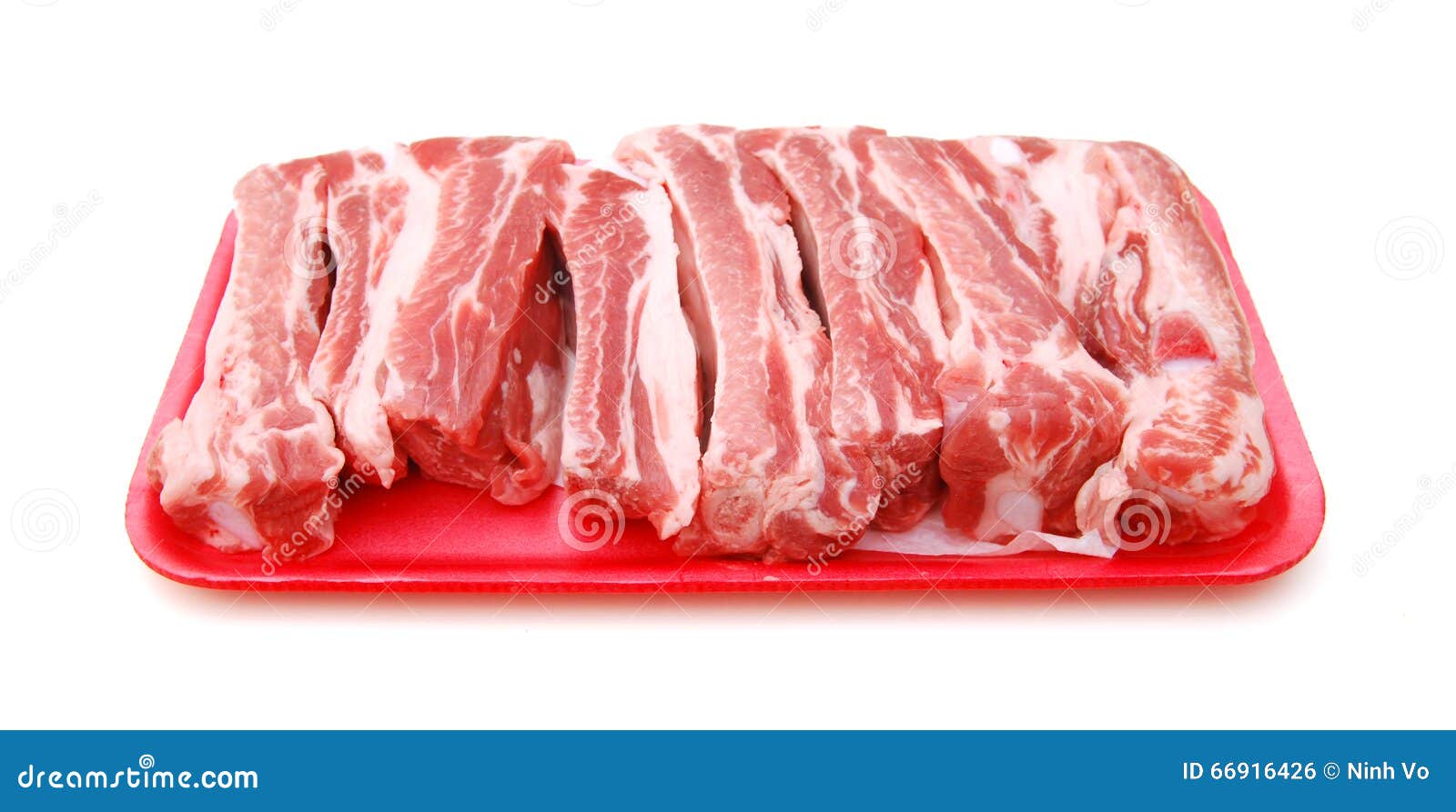 Raw Pork Ribs stock photo. Image of white, lean, portion - 66916426