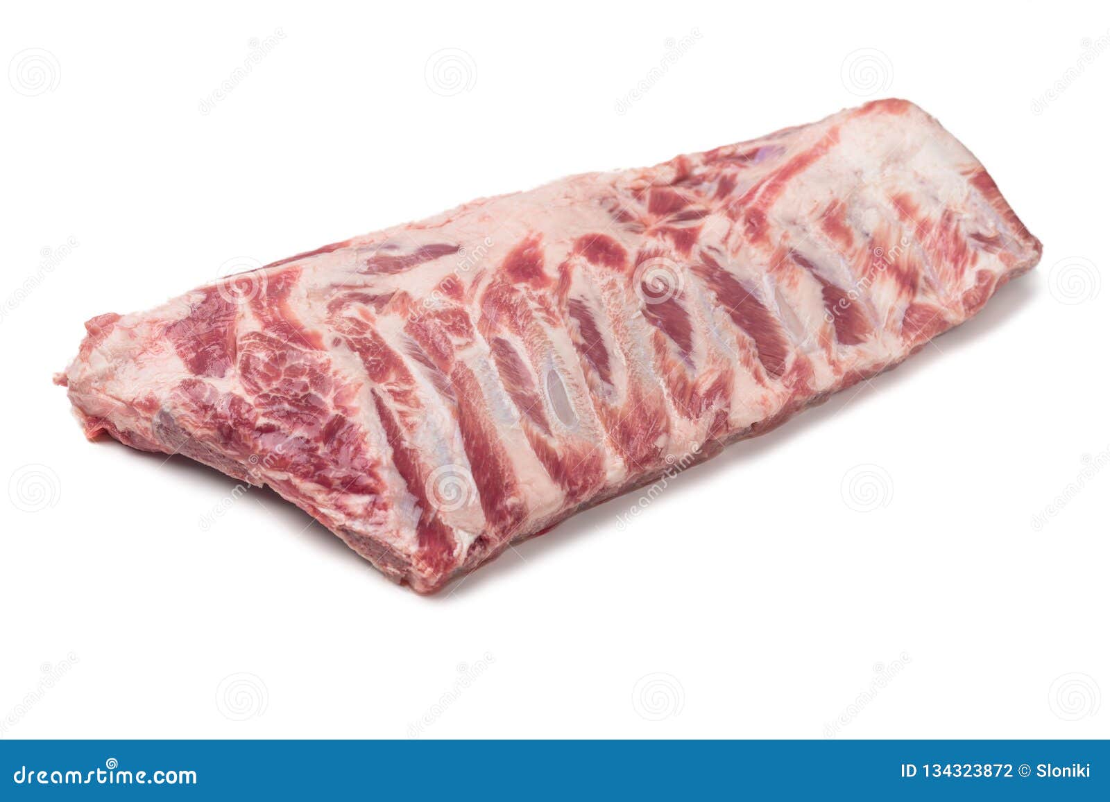 Raw Pork Ribs Isolated on White Background Stock Photo - Image of ribs ...