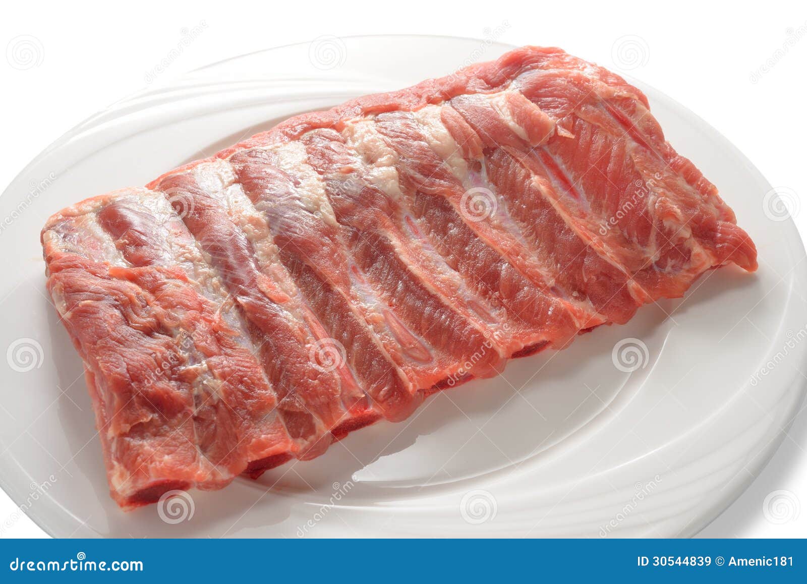 Raw pork ribs stock image. Image of bone, chop, texture - 30544839