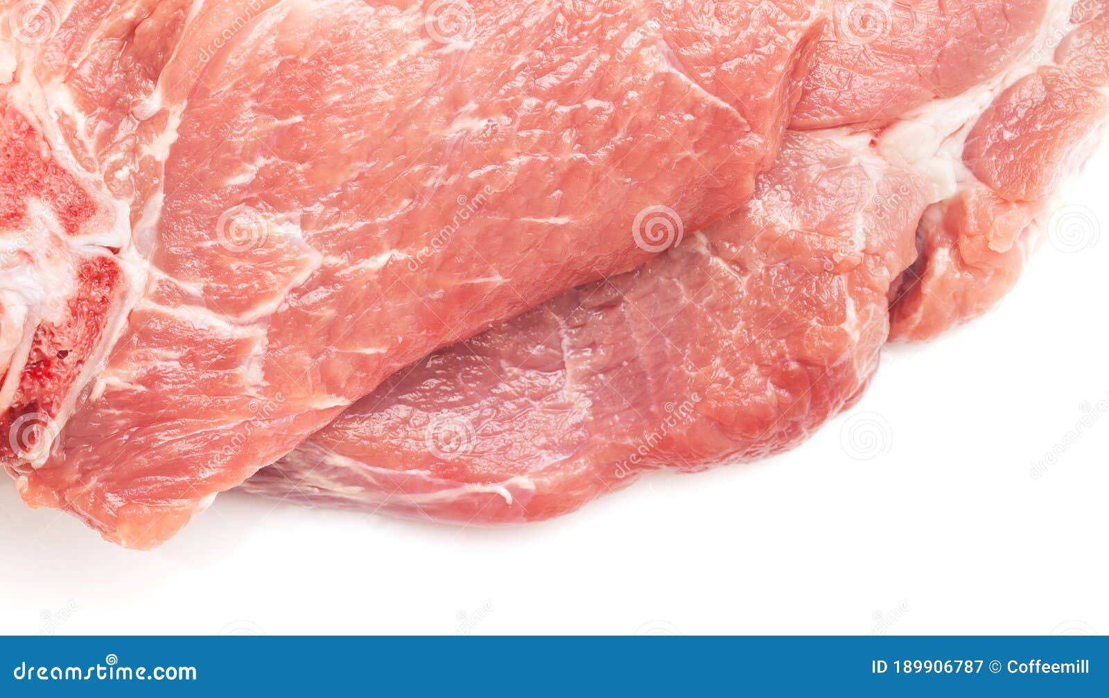 Raw pork stake stock image. Image of sirloin, flesh - 189906787