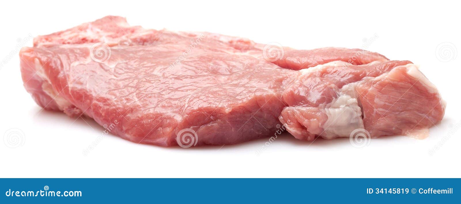 Raw pork stake stock image. Image of flesh, meat, piece - 34145819