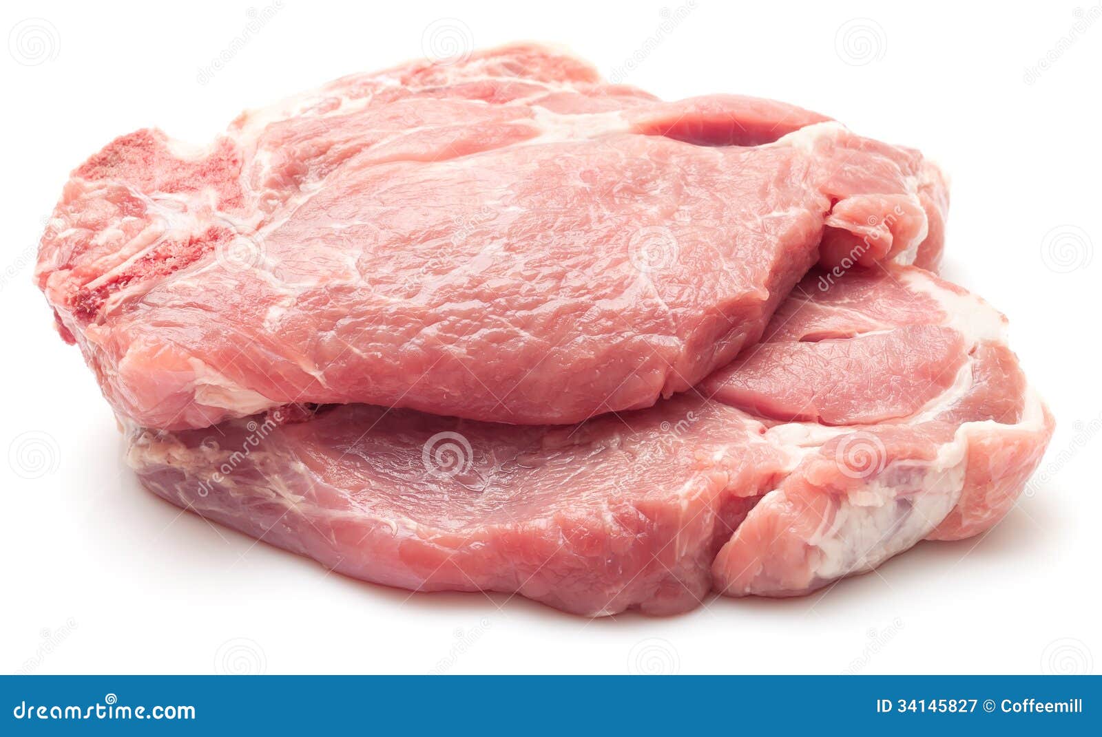 Raw pork stake stock image. Image of piece, white, food - 34145827