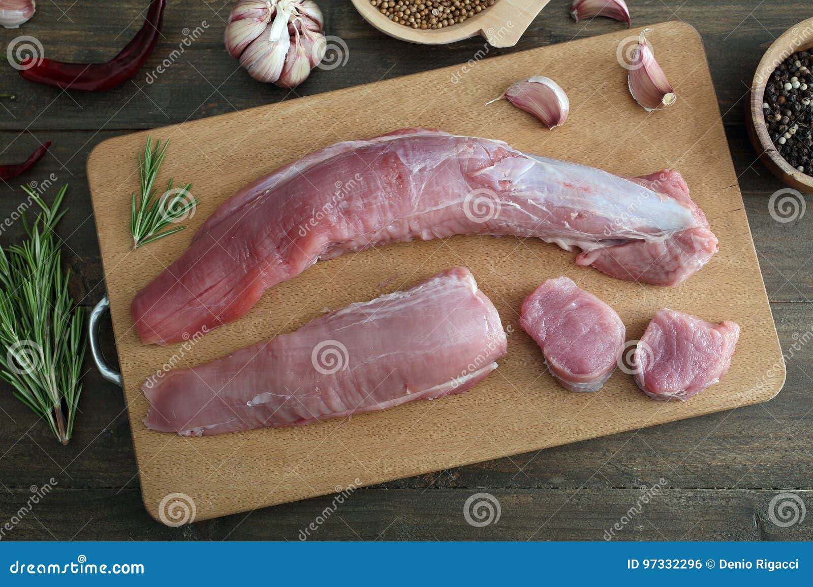 Raw Pork Tenderloin - Top View Royalty-Free Stock Photography ...