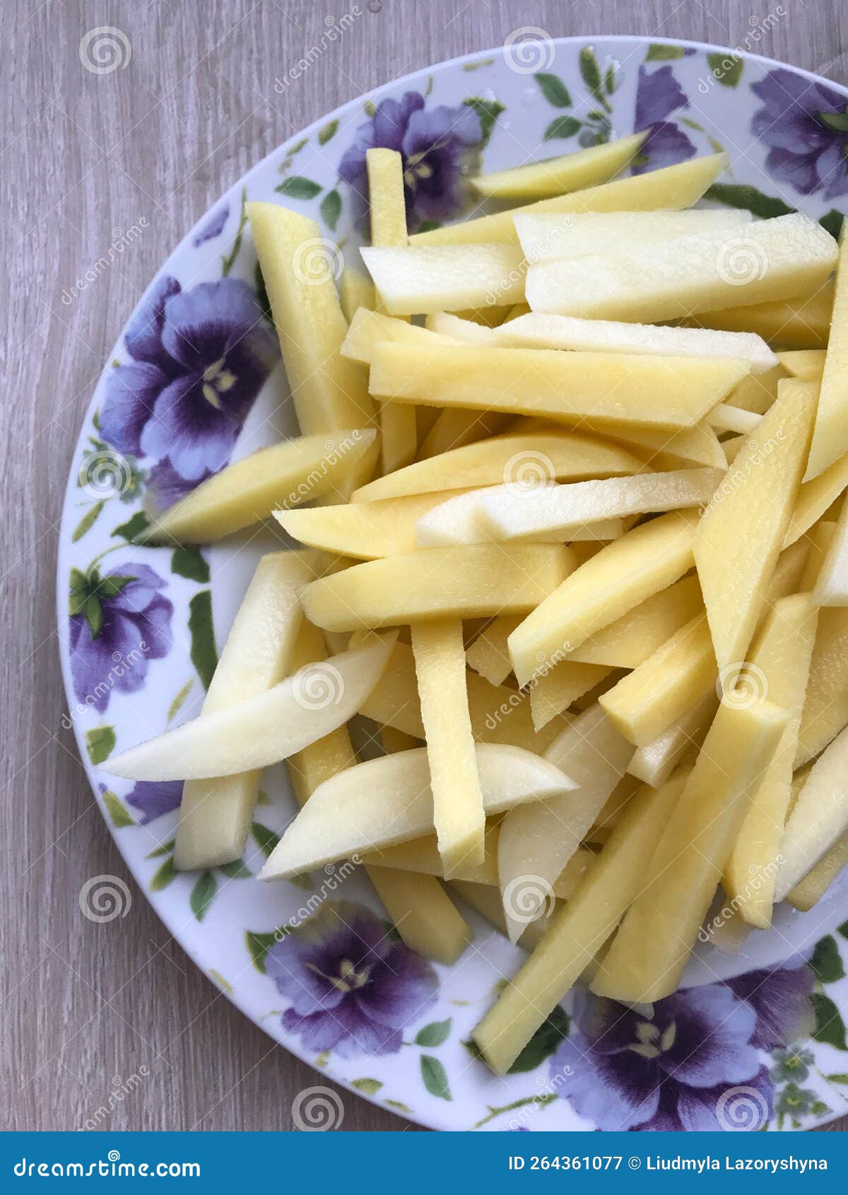 Raw Potatoes Cut for Making French Fries Stock Image - Image of ...