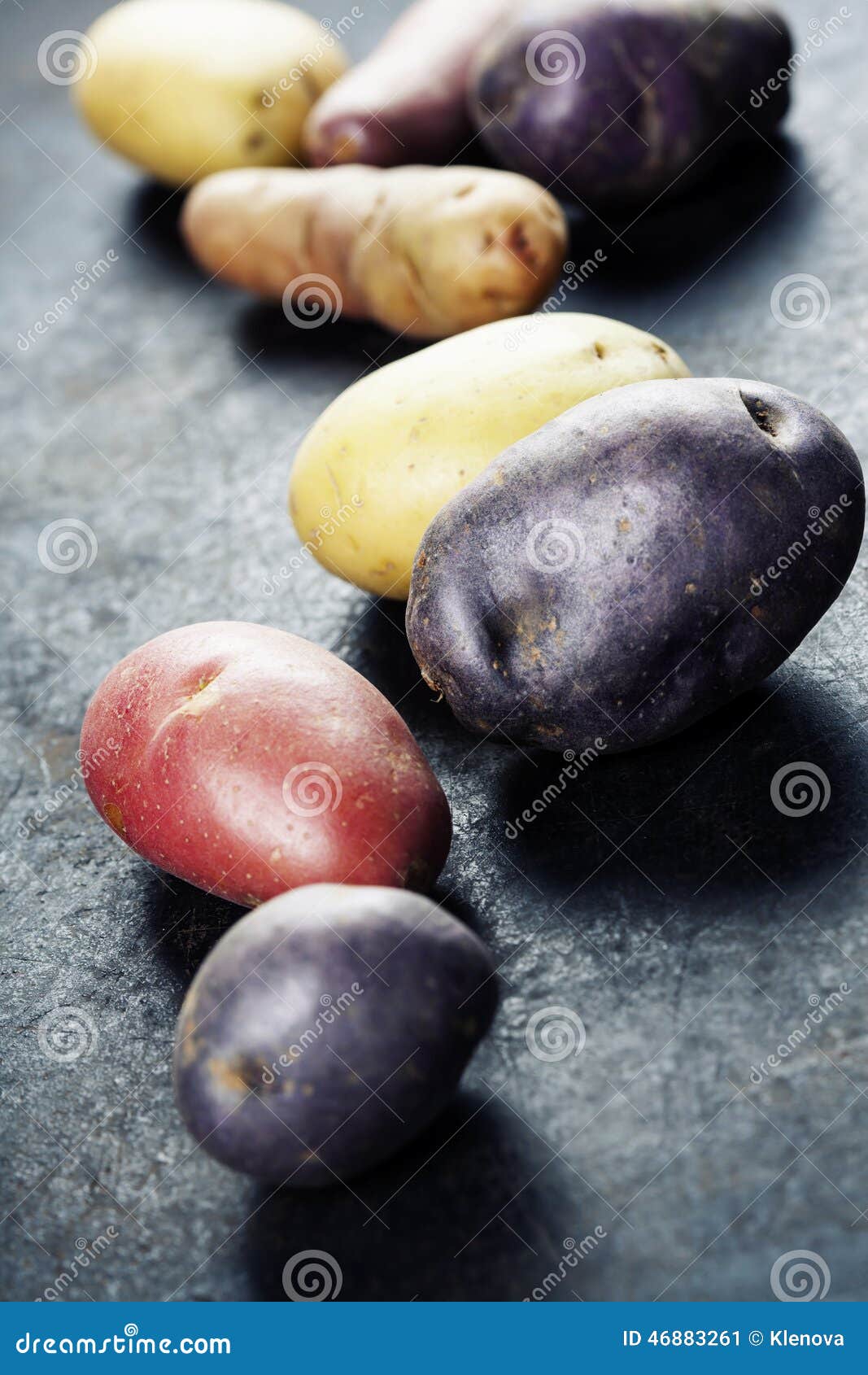 Raw potatoes stock image. Image of market, yellow, potato - 46883261