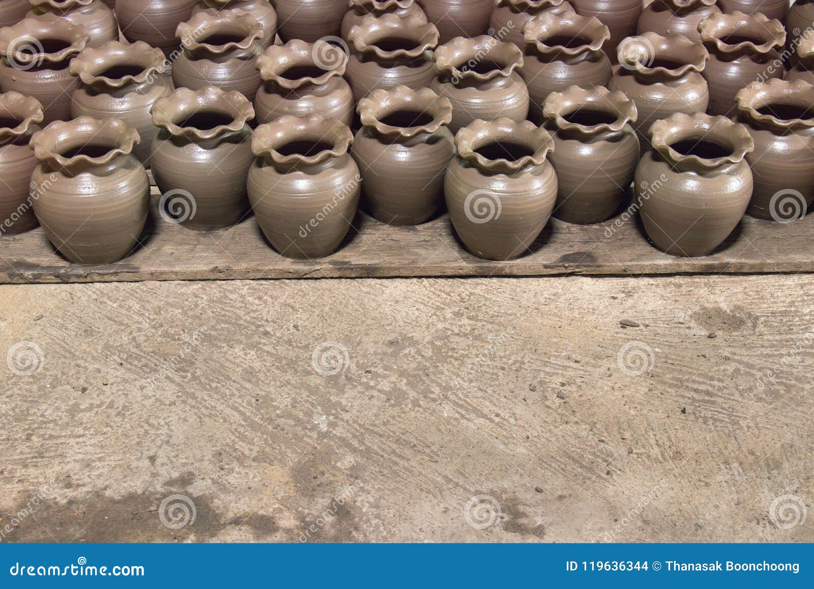 Raw Pottery Prepare for Burn Stock Photo - Image of natural, factory ...