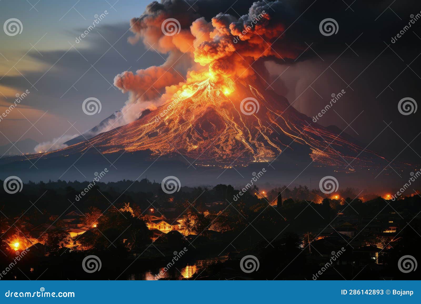 Raw Power and Beauty of an Active Volcano, with Molten Lava Flowing ...