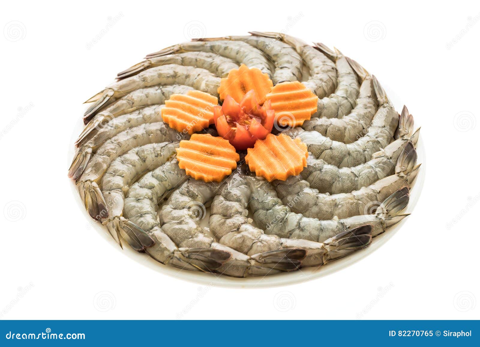 Raw Prawn and Shrimp in Plate Stock Image - Image of healthy, cuisine ...