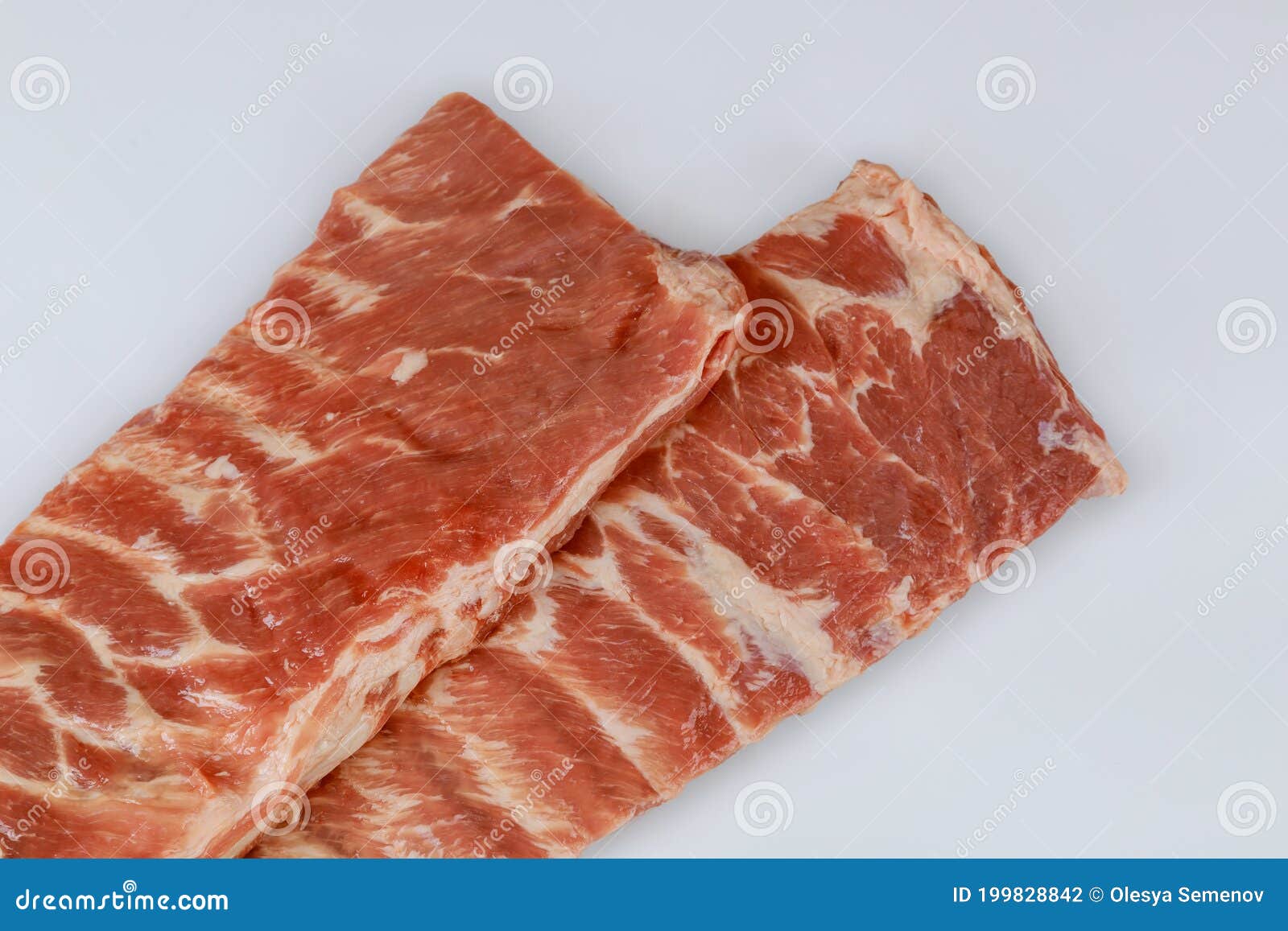 Raw Prime Lamb Ribs Isolated on White Background Stock Photo - Image of ...