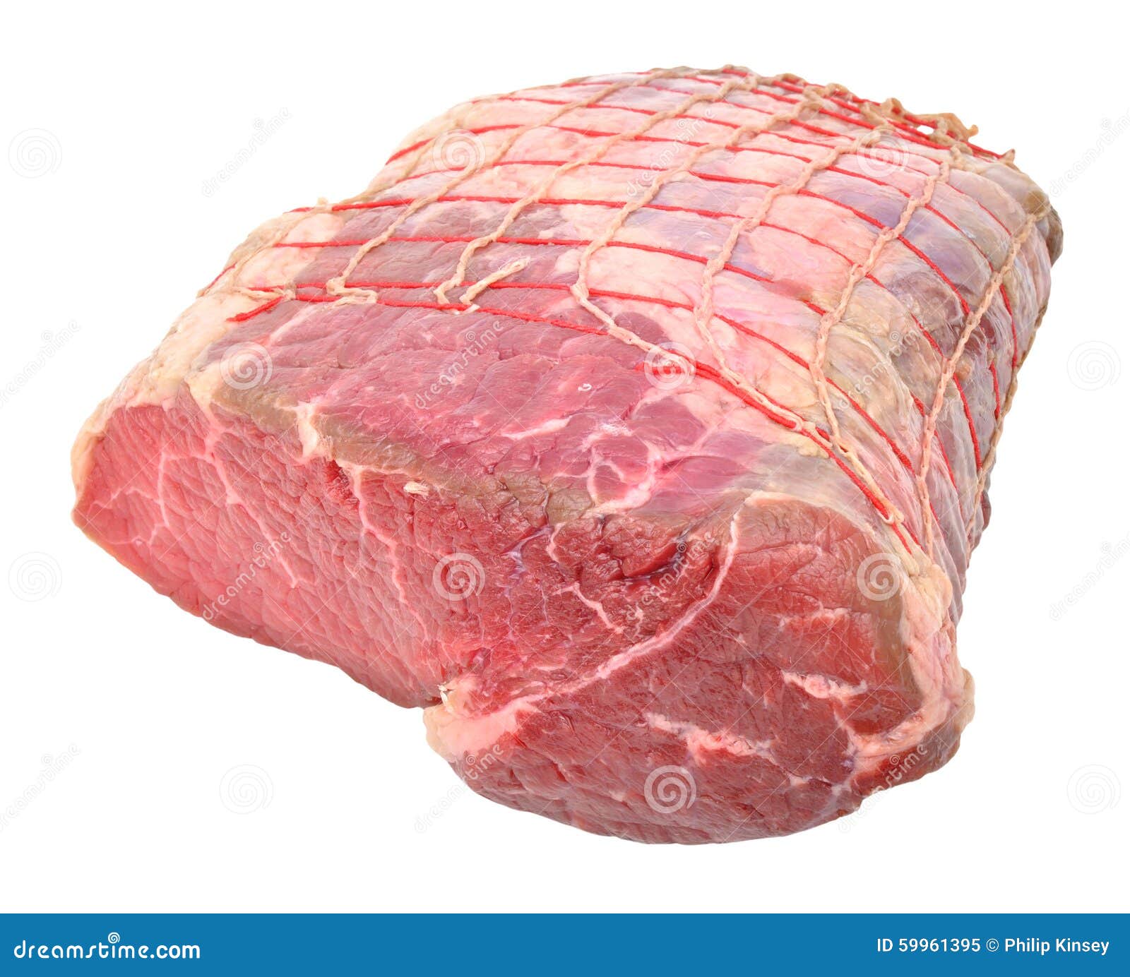 Raw Prime Silverside Beef Joint Stock Image - Image of white, meat ...