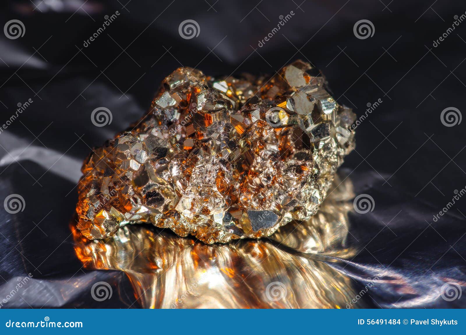 Raw pyrite stock photo. Image of rare, mineral, foil - 56491484