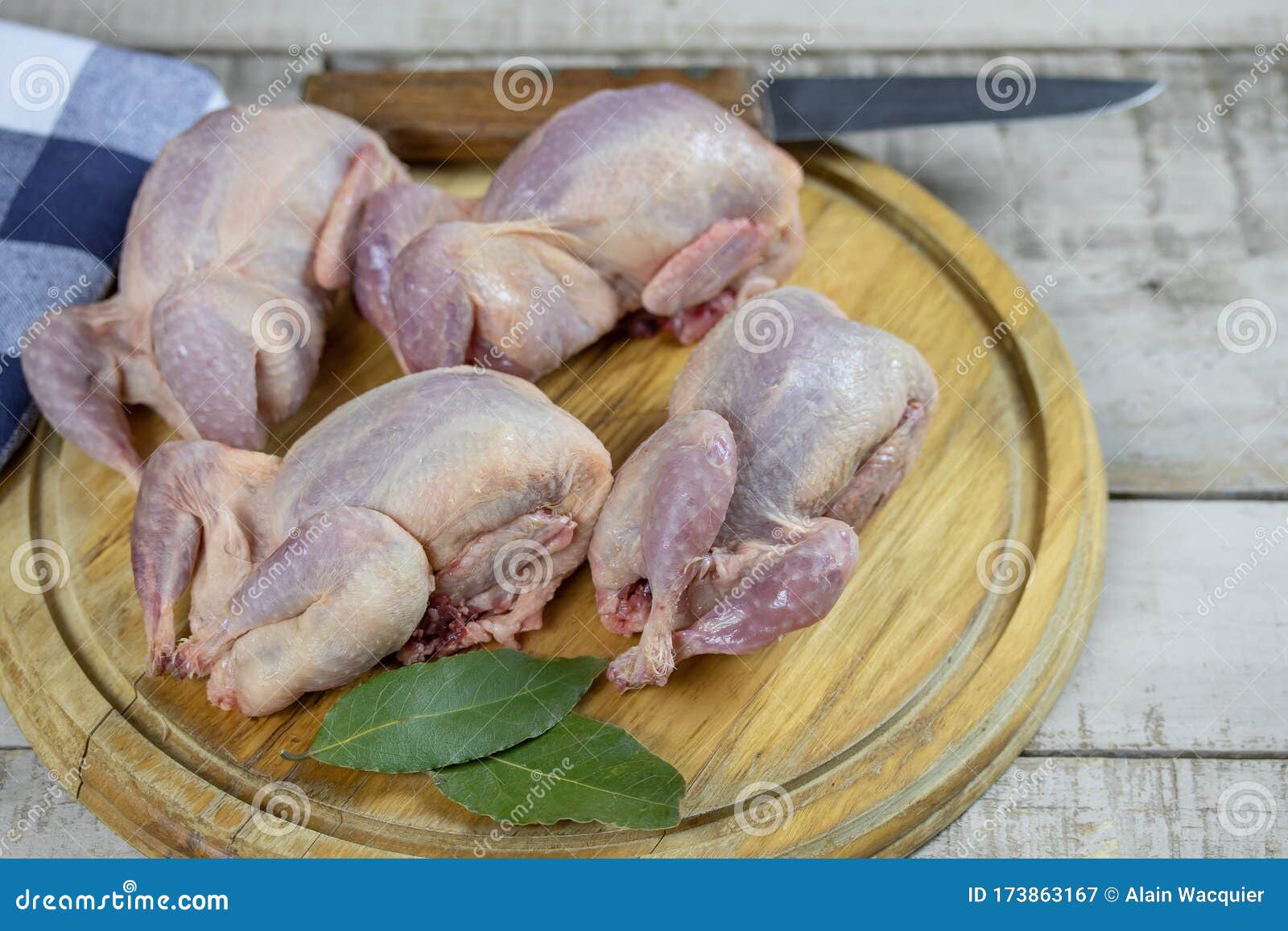 Raw quail stock image. Image of meat, cooked, table - 173863167