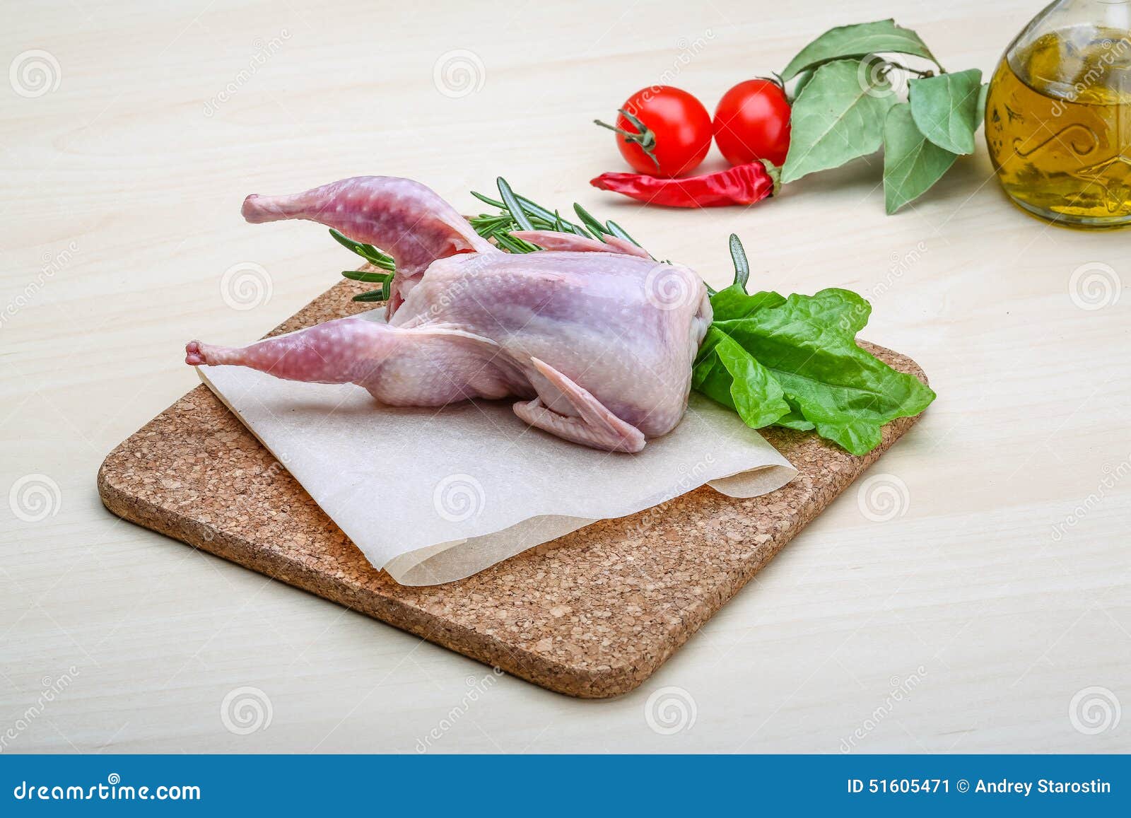 Raw Quail Ready for Cooking Stock Image - Image of recipe, gourmet ...