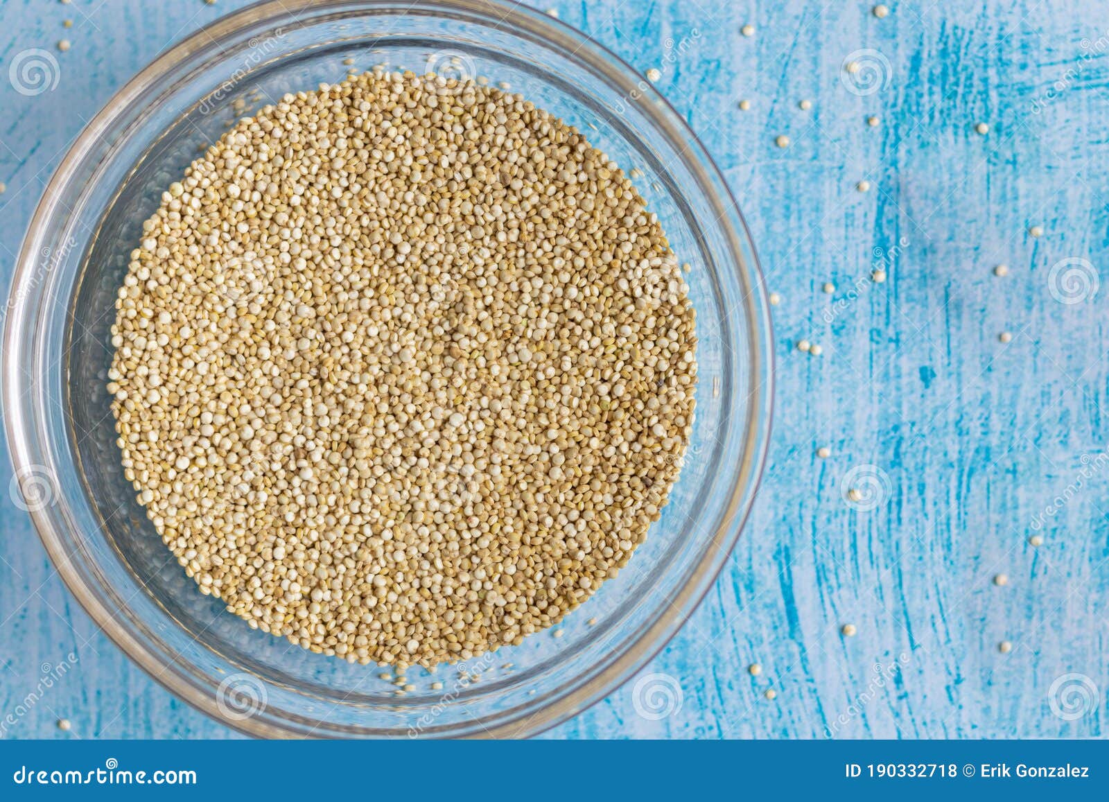 Raw Quinoa Grains Inside Transparent Bowl Stock Photo - Image of fiber ...