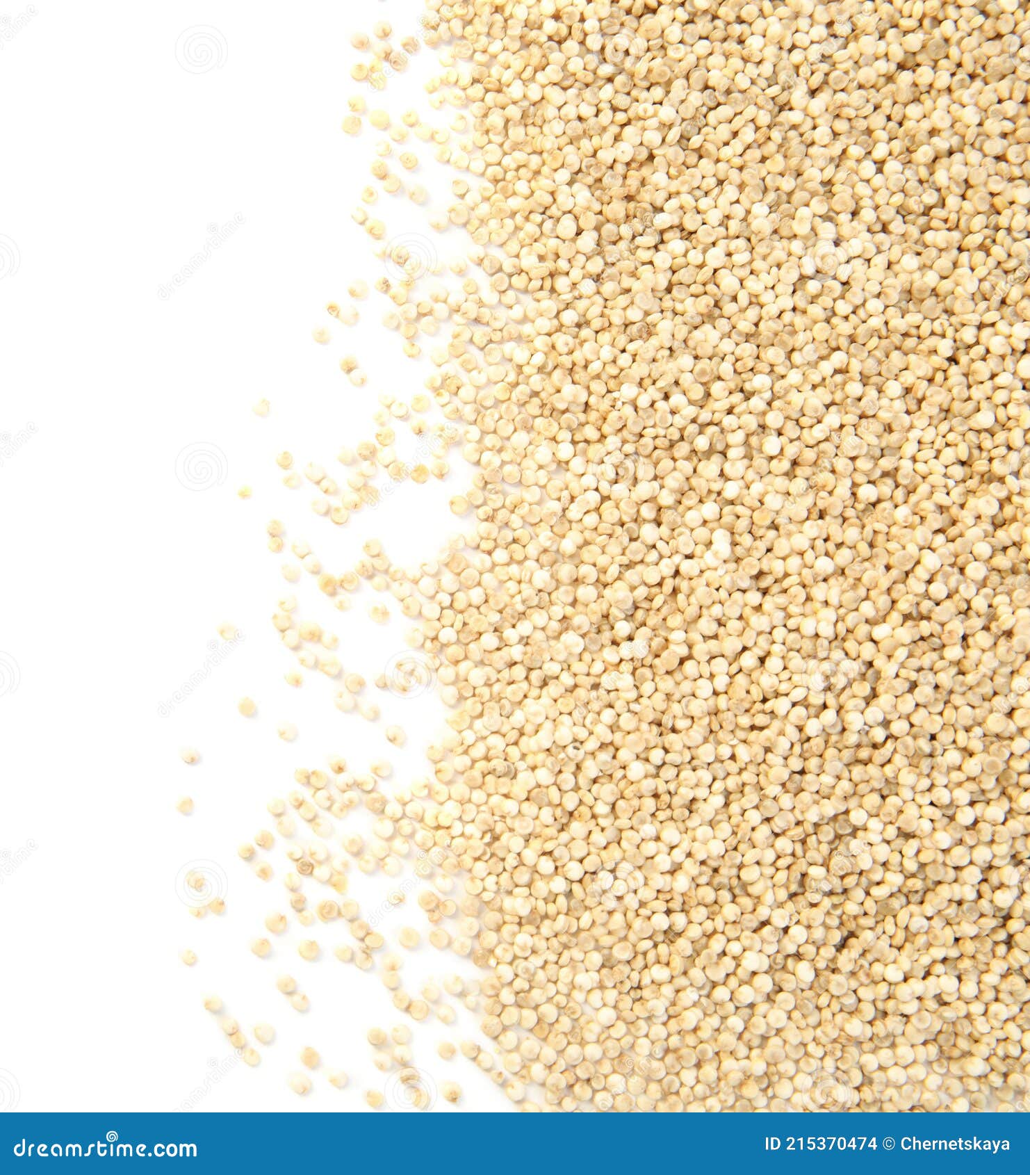 Raw Quinoa on White Background, Top View Stock Photo - Image of color ...