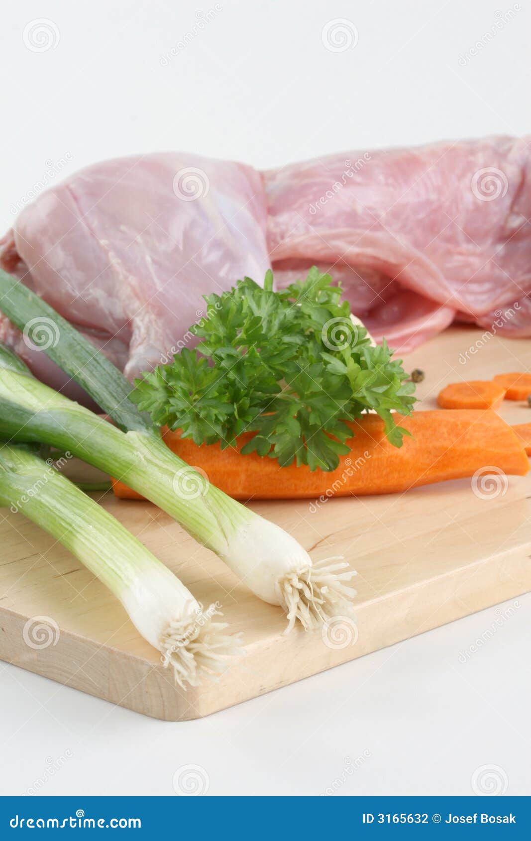 Raw rabbit stock photo. Image of broil, scallion, restaurant - 3165632