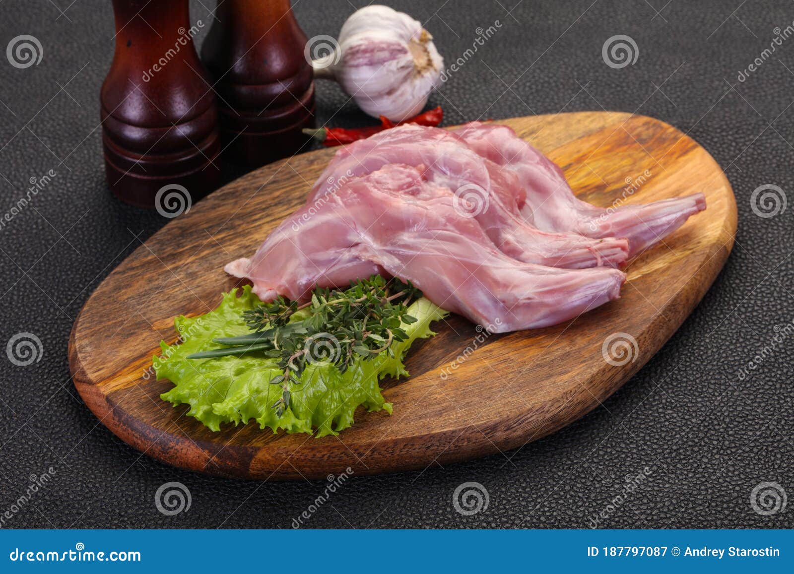 Raw rabbit legs stock image. Image of animal, meal, white - 187797087