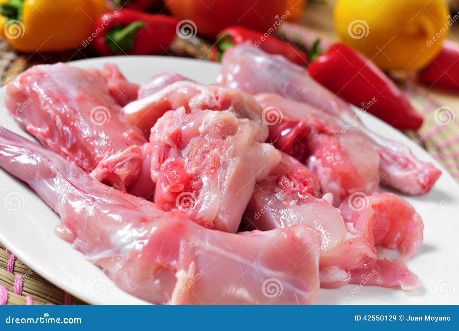 Raw rabbit meat stock image. Image of cooking, eating - 42550129