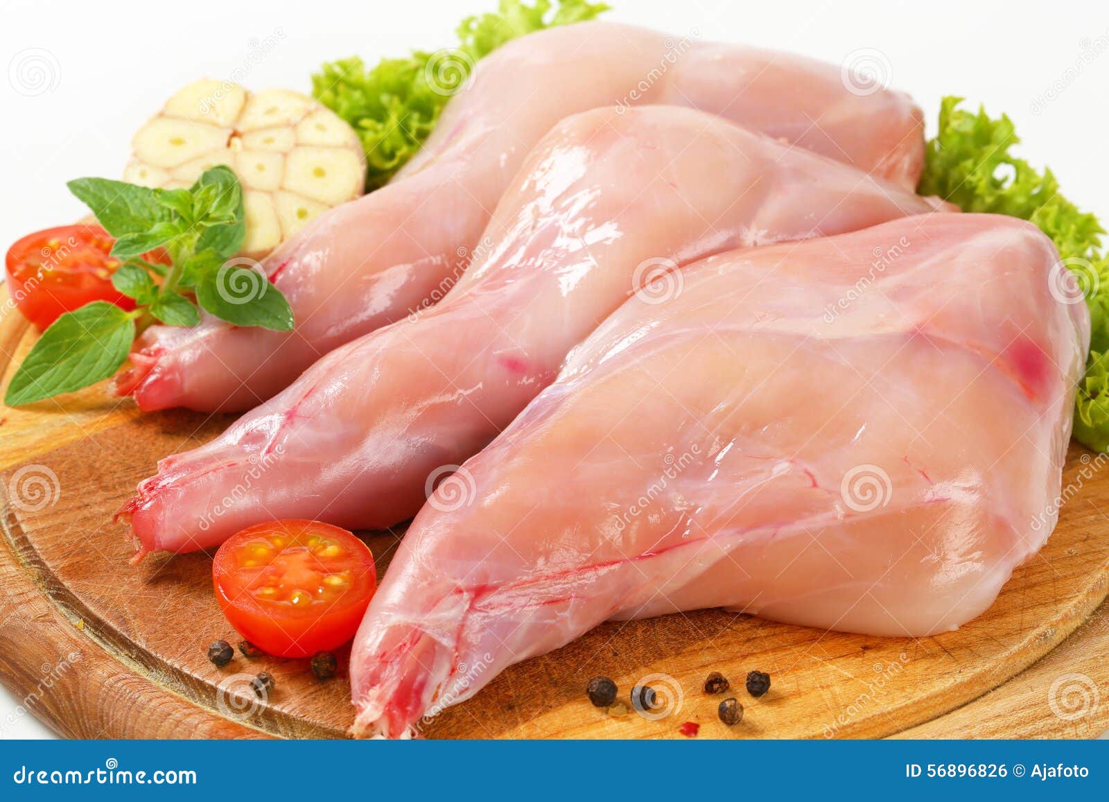 Raw rabbit meat stock photo. Image of pepper, board, fresh - 56896826