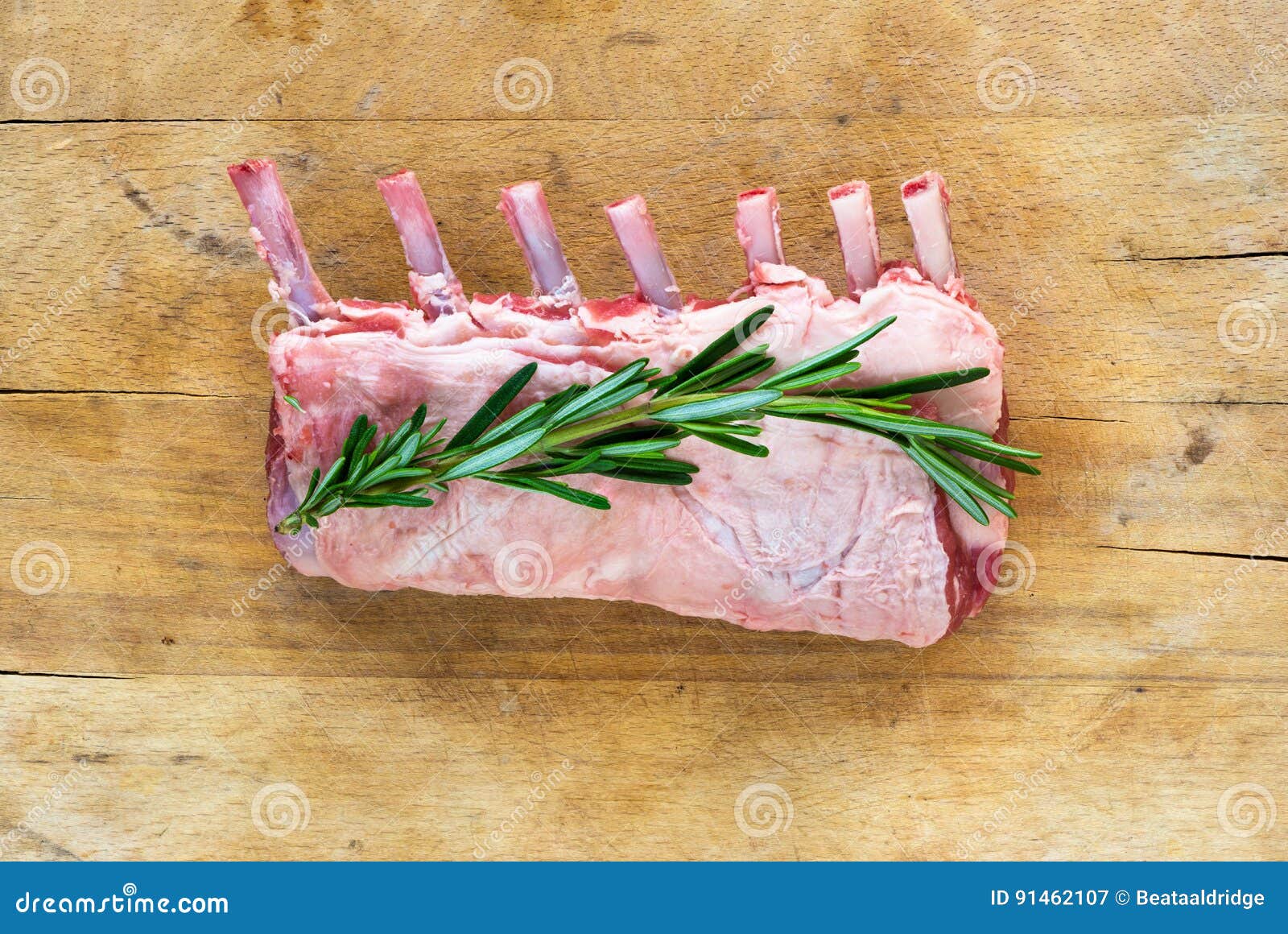 Raw rack of lamb stock image. Image of lamb, rustic, preparation - 91462107