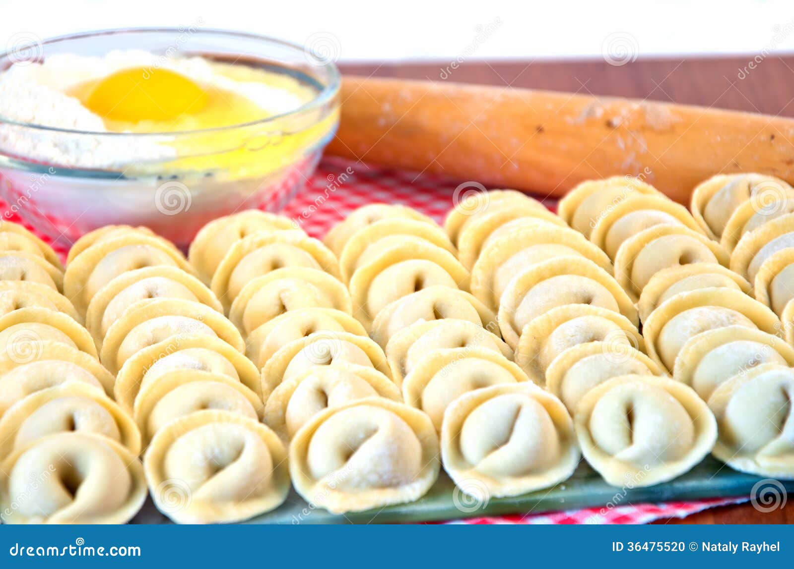 Raw ravioli in a row stock photo. Image of ethnic, meal - 36475520