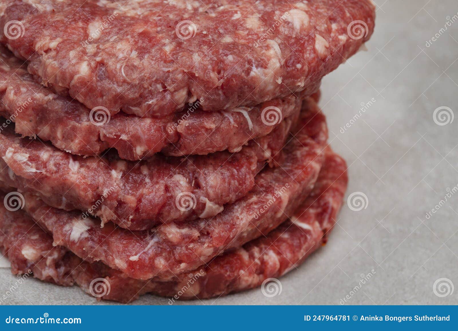 Raw and Ready for the Grill, Pure Beef Patties Stock Image - Image of ...