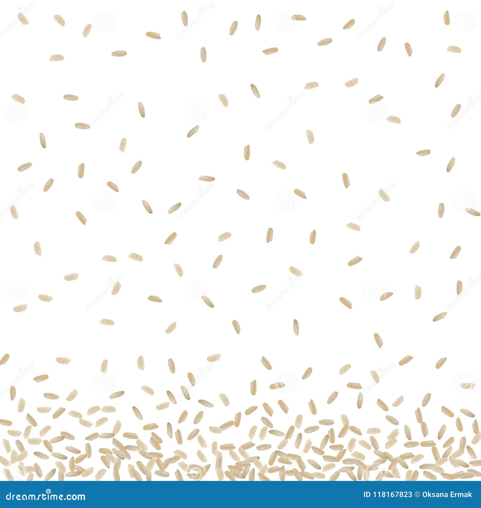 Realistic Vector Rice Pattern Stock Vector - Illustration of pattern ...