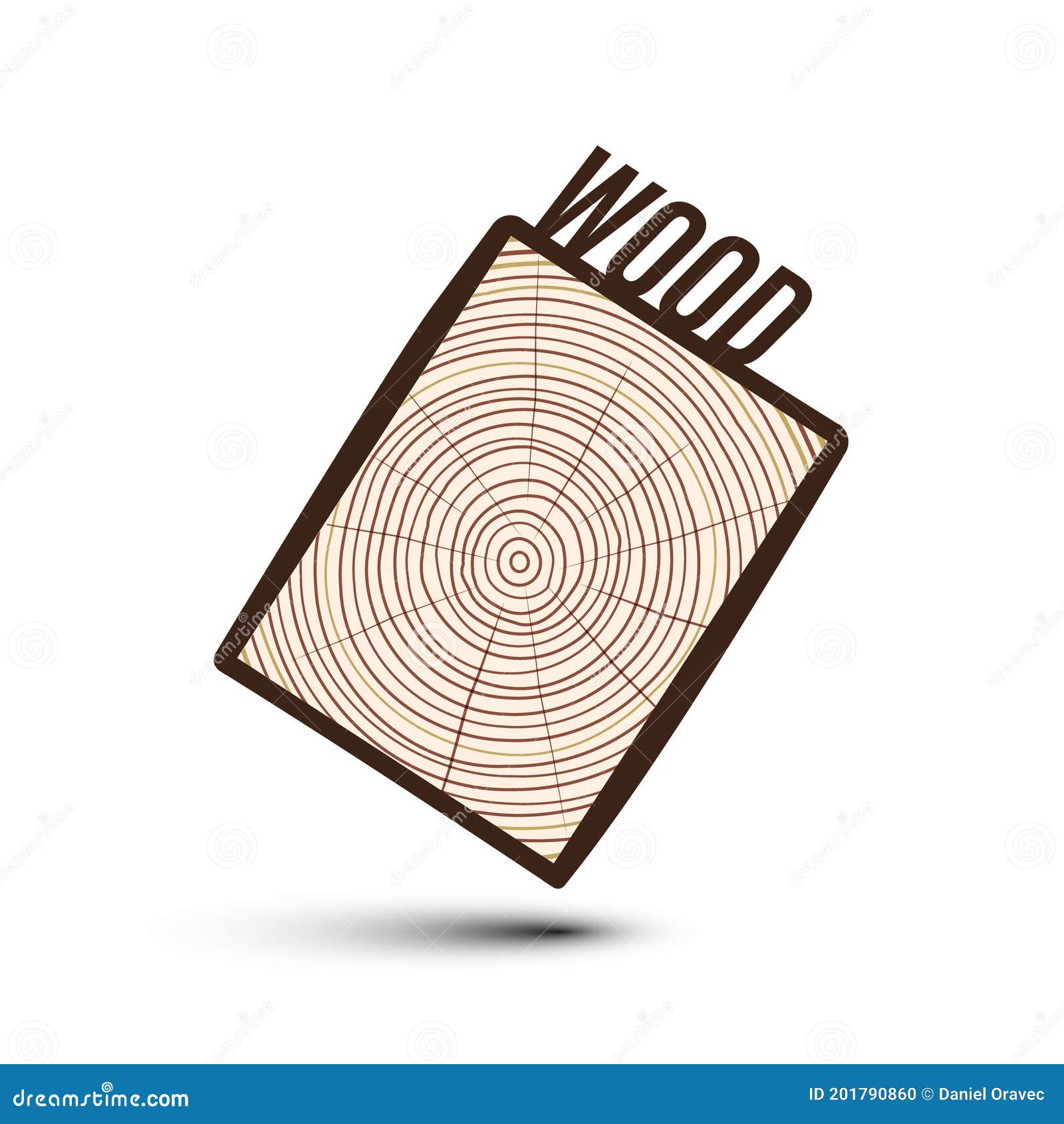 Raw Rectangle Wood Slice Vector Illustration Stock Vector ...