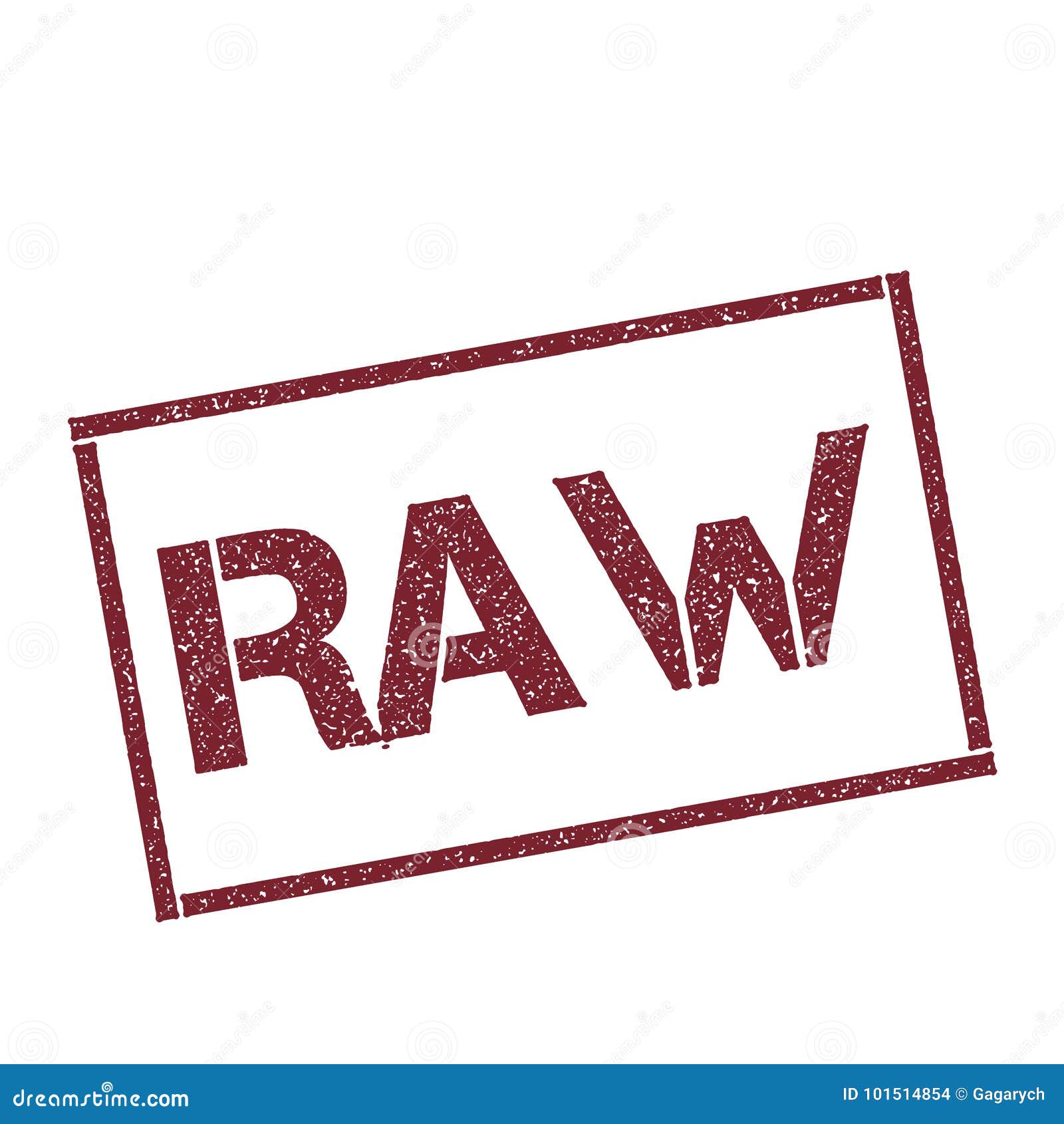 Raw rectangular stamp. stock vector. Illustration of rectangle - 101514854