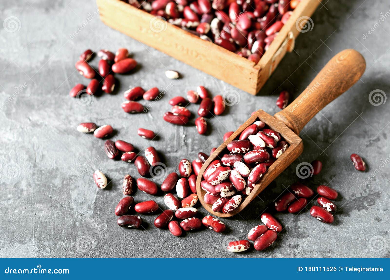 Raw Red Beans on a Gray Background Stock Photo - Image of group, cereal ...