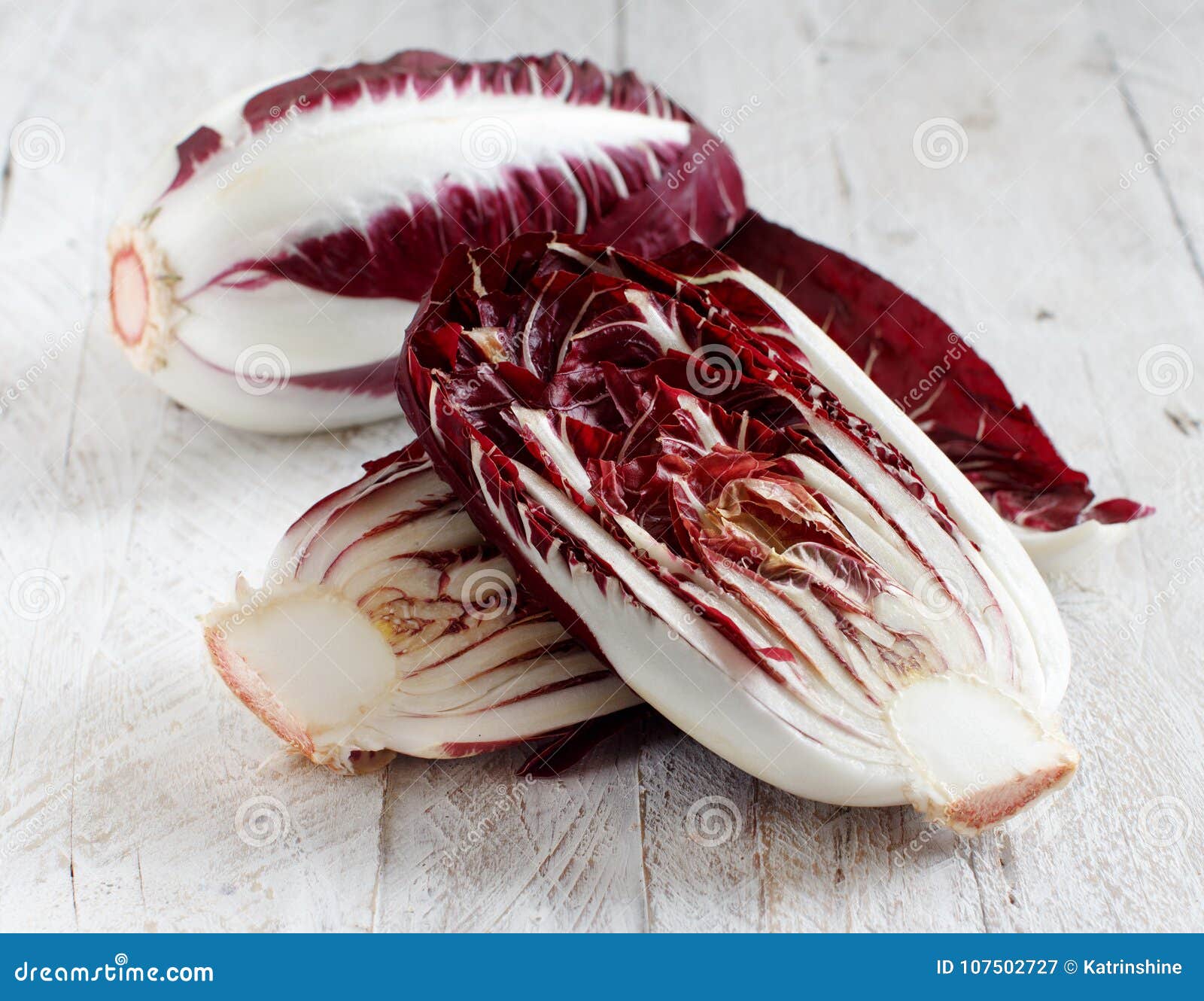 Raw red chicory stock image. Image of treviggiano, vegetarian - 107502727
