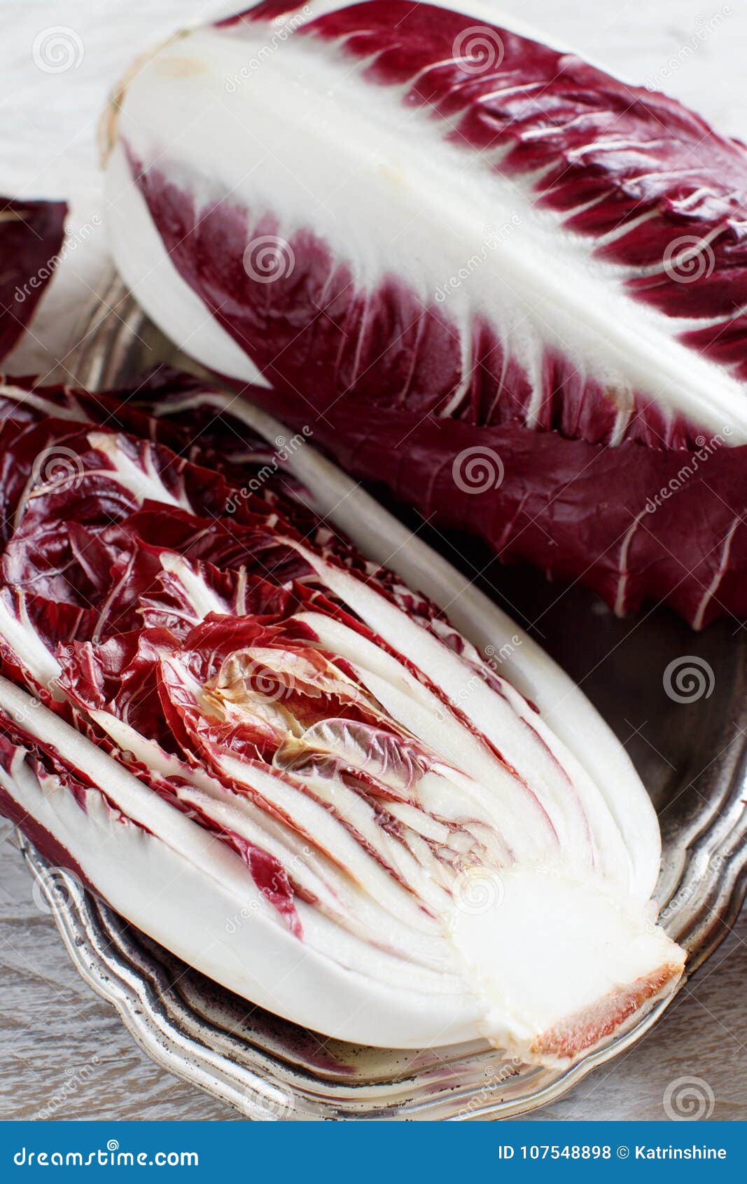 Raw red chicory stock photo. Image of cuisine, radicchio - 107548898