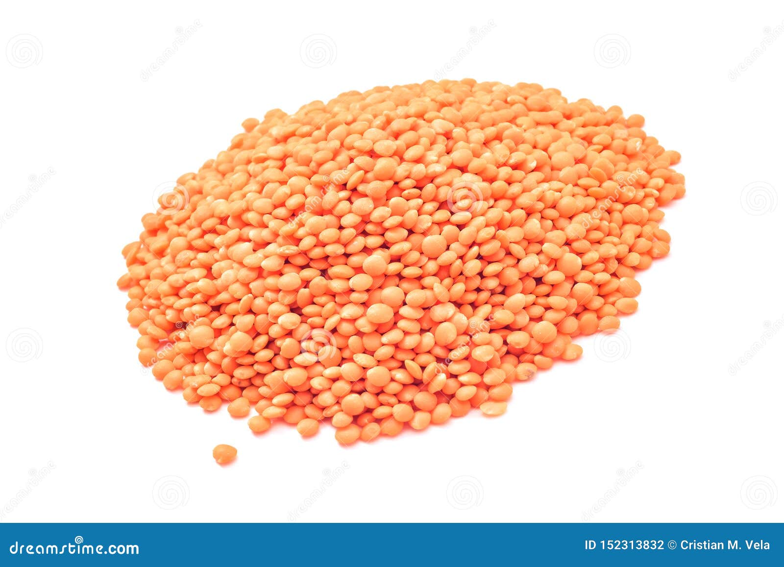 Raw red lentil beans stock photo. Image of closeup, orange - 152313832