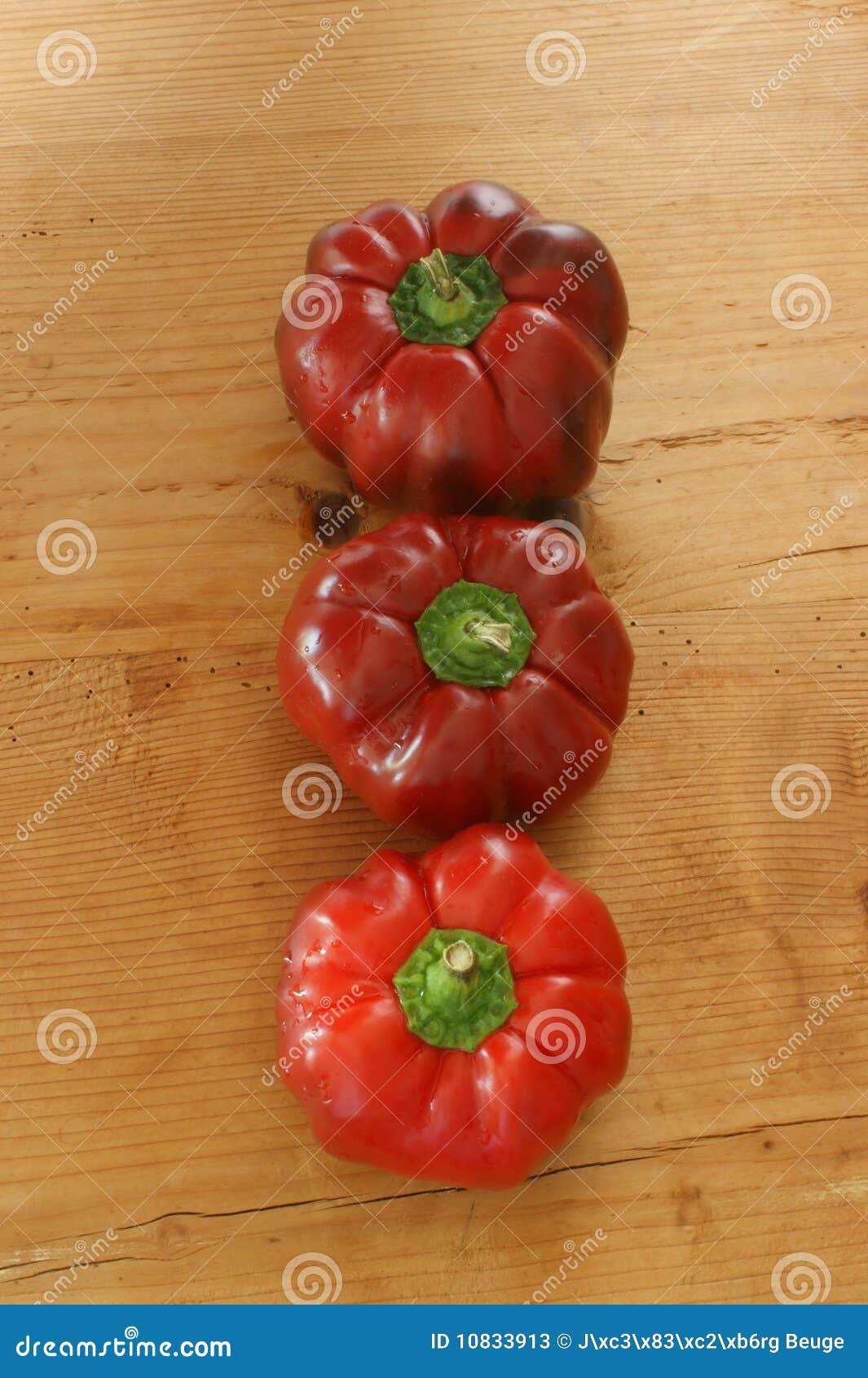 Raw Red Paprika on a Timber Board Stock Image - Image of fresh, organic ...